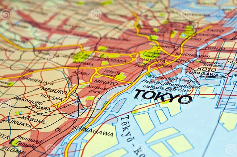 Tokyo map stock photo. Image of asia, explore, direction - 13663372