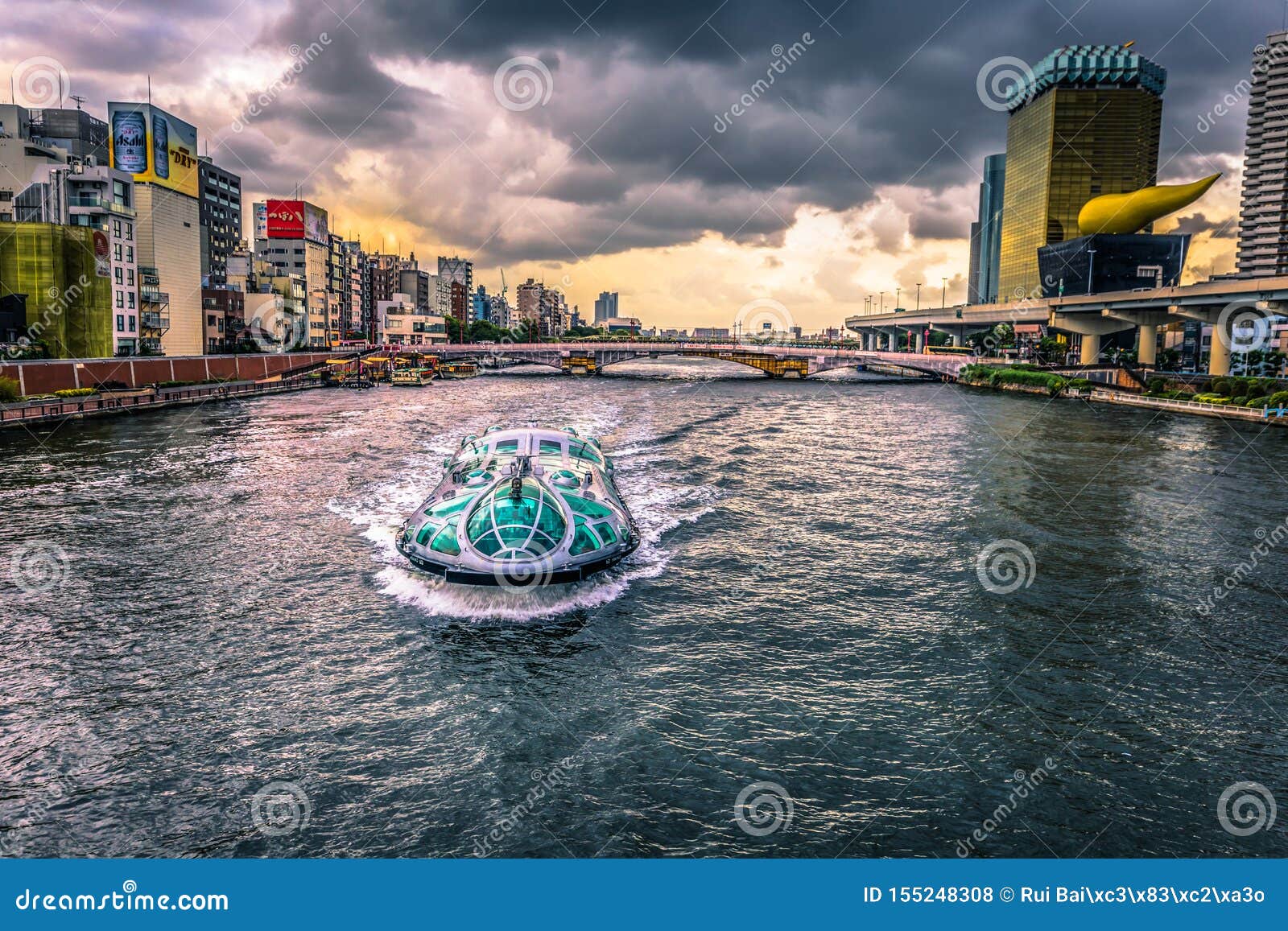 Tokyo - May 20, 2019: Ferry Travelling in the Waters of Tokyo, Japan ...