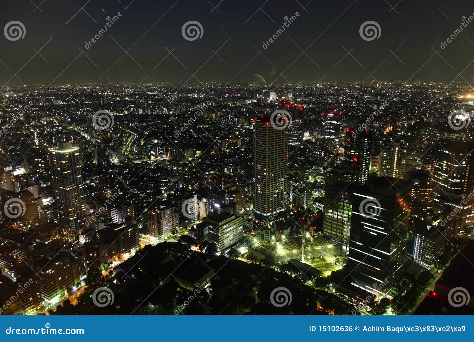 Tokyo at night stock photo. Image of architecture, nippon - 15102636