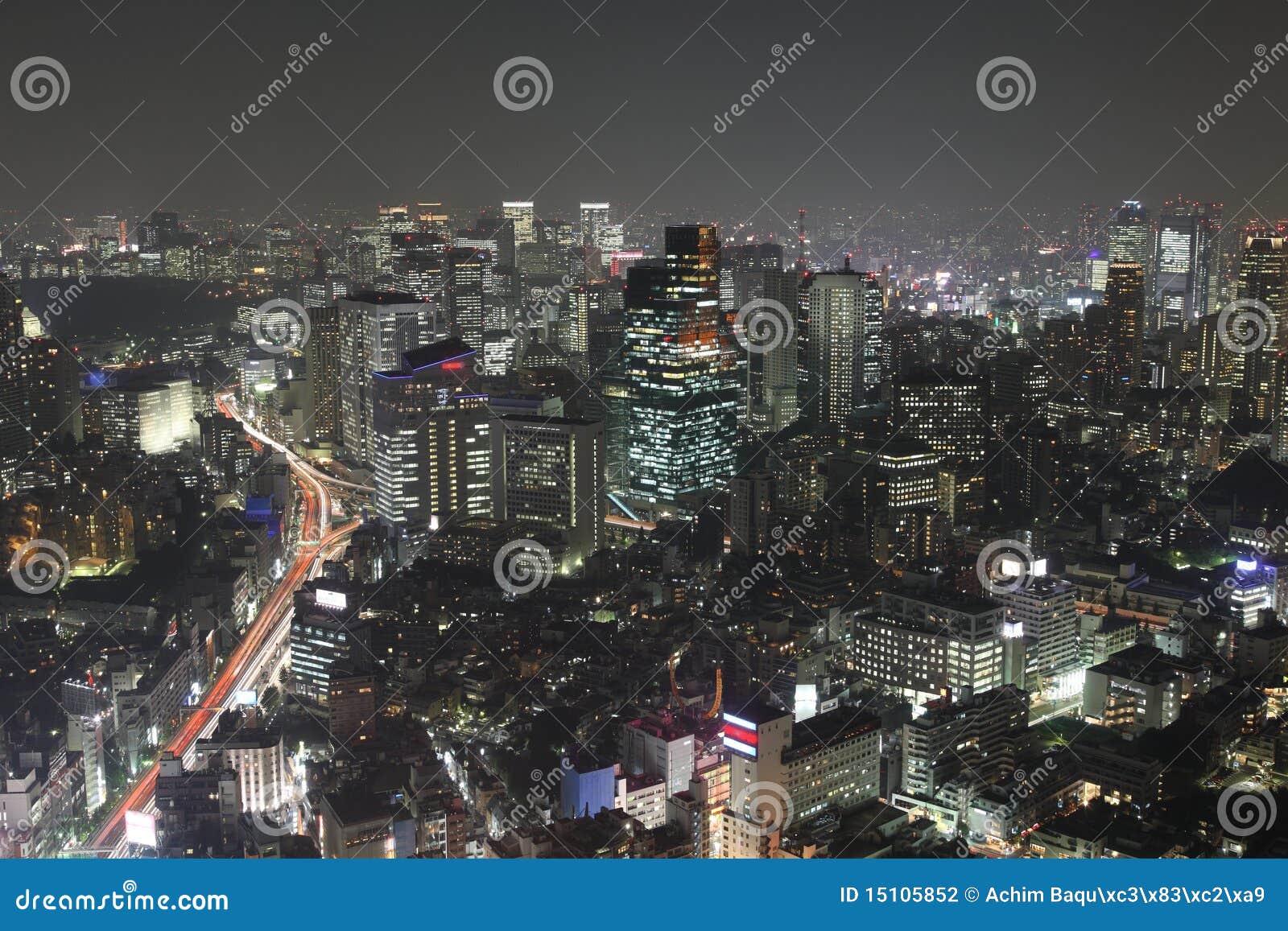 Tokyo at night stock photo. Image of japan, business - 15105852