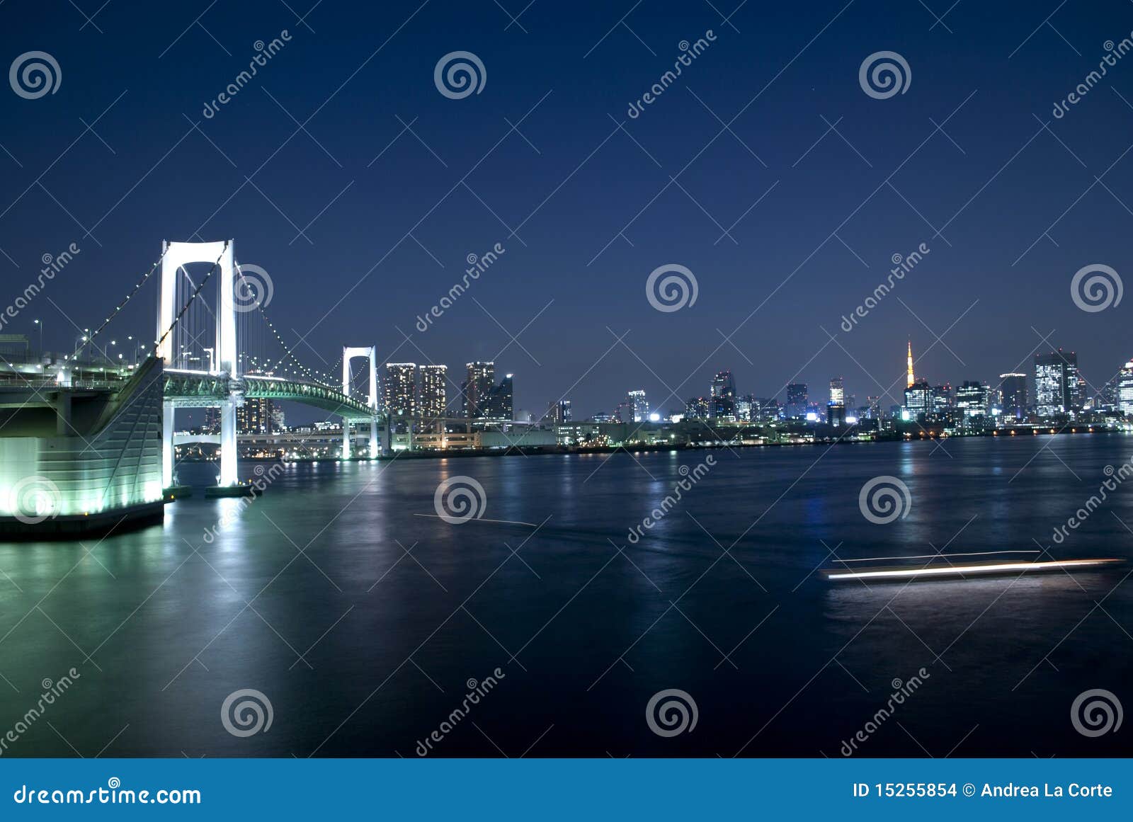 Tokyo Rainbow Bridge With Cloud On The Sky Stock Image | CartoonDealer ...