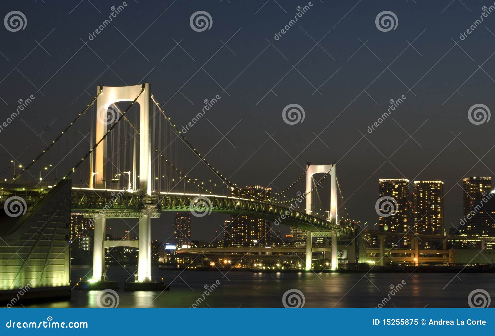 Tokyo Rainbow Bridge stock image. Image of cruise, architecture - 15255875