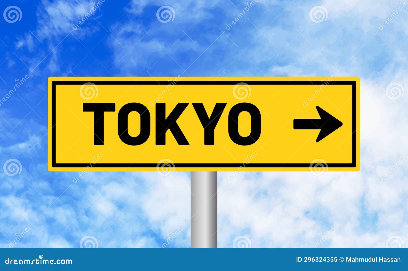 Tokyo Road Sign on Sky Background Stock Image - Image of background ...