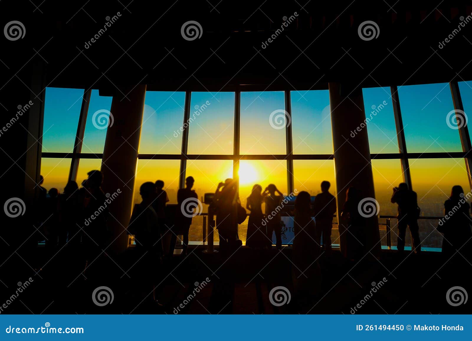 Tokyo Sky Tree Observation Deck and Tourists Stock Photo - Image of ...