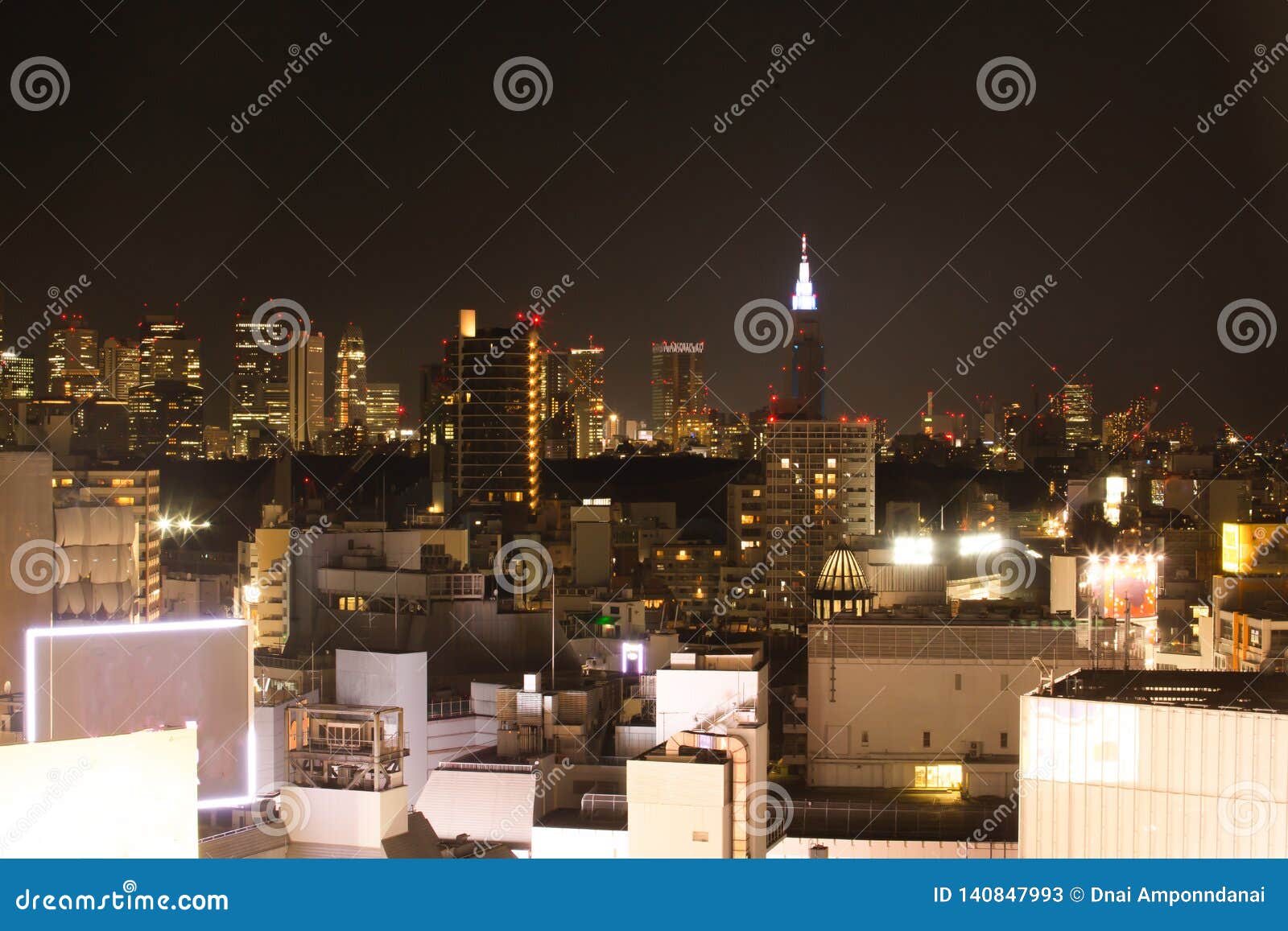 Tokyo Skyline in nice day stock image. Image of architecture - 140847993