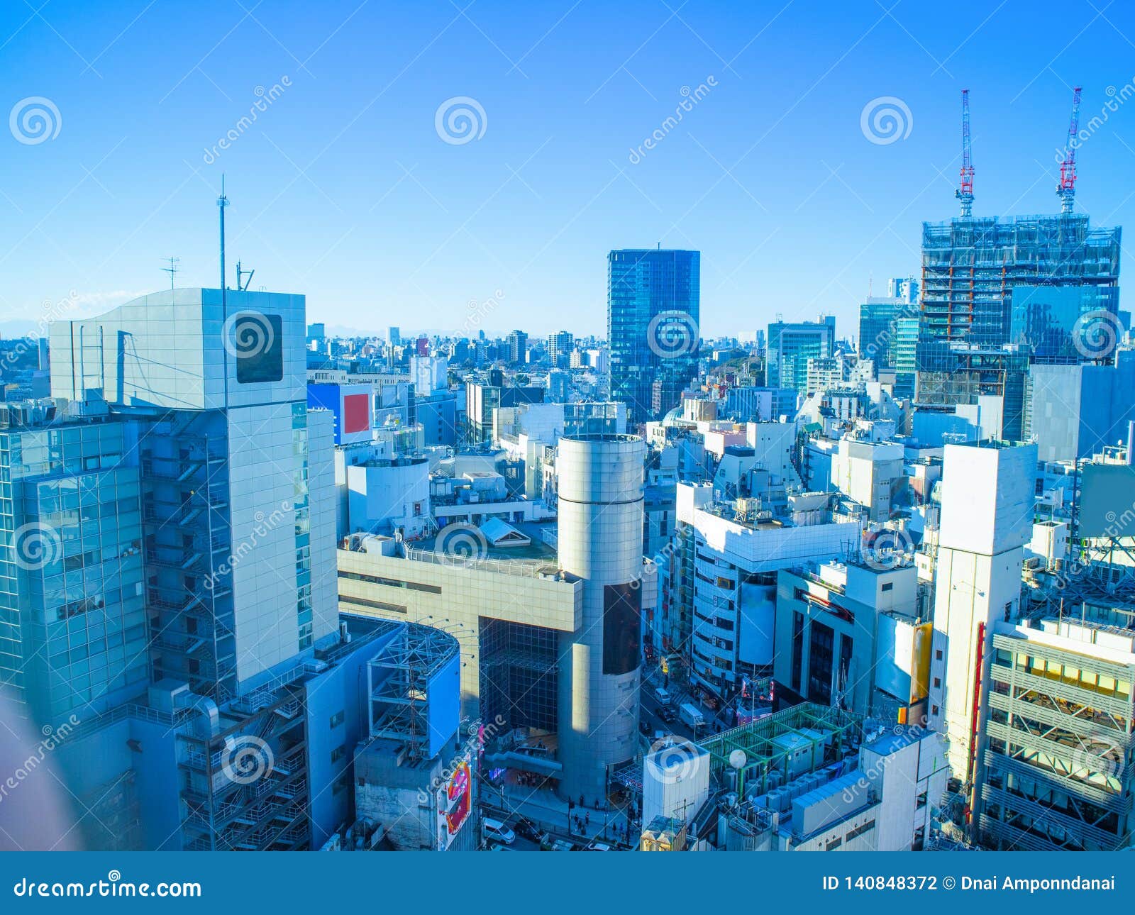 Tokyo Skyline in nice day editorial photography. Image of metropolis ...
