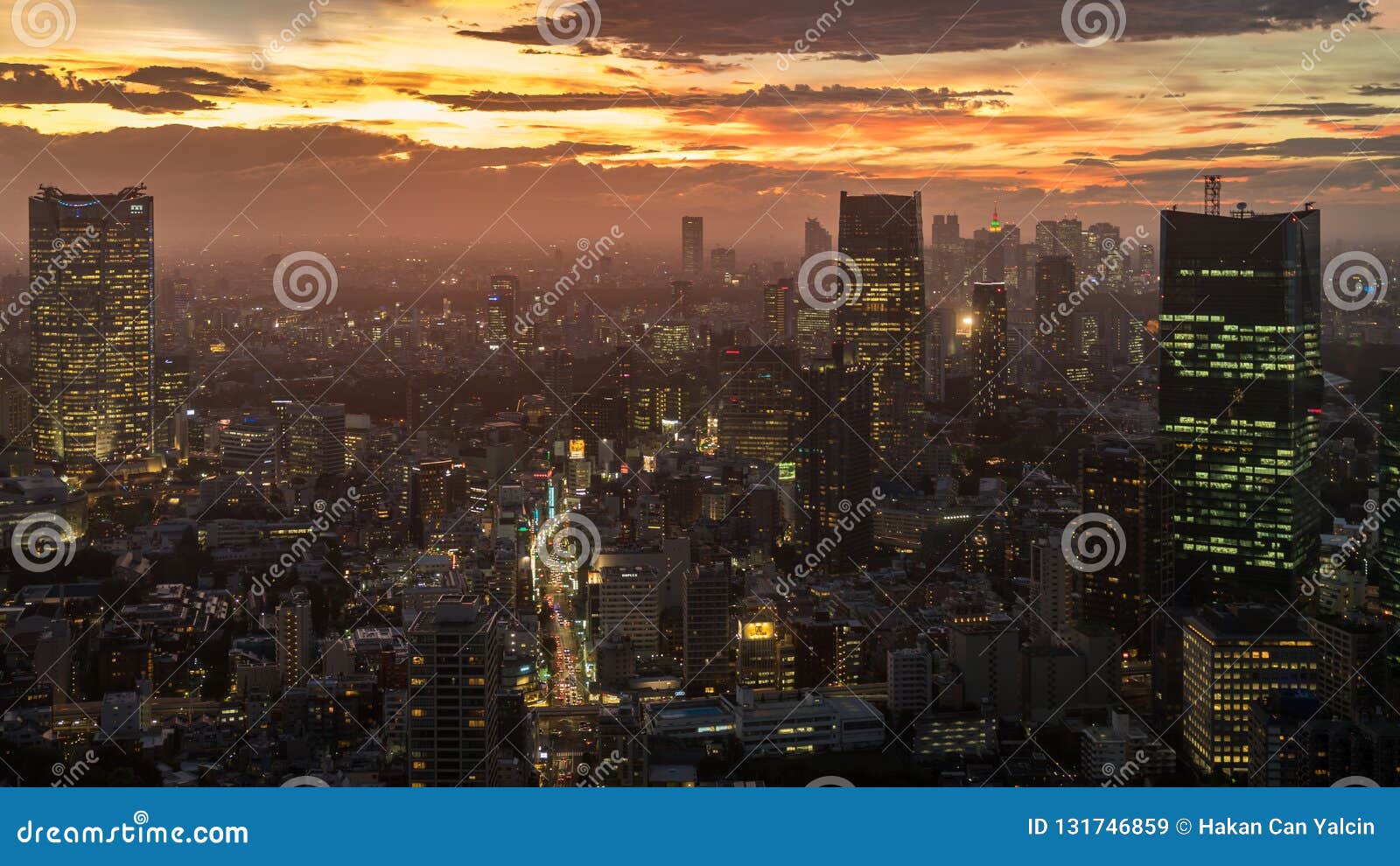 Tokyo Skyline during Sunset As Seen from the Tokyo Tower, Japan ...