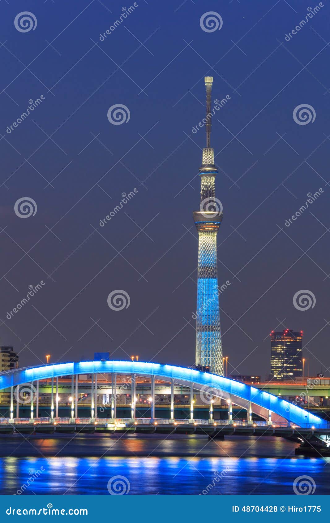 View Of Eitai Bridge With Tokyo Skytree Editorial Photo | CartoonDealer ...