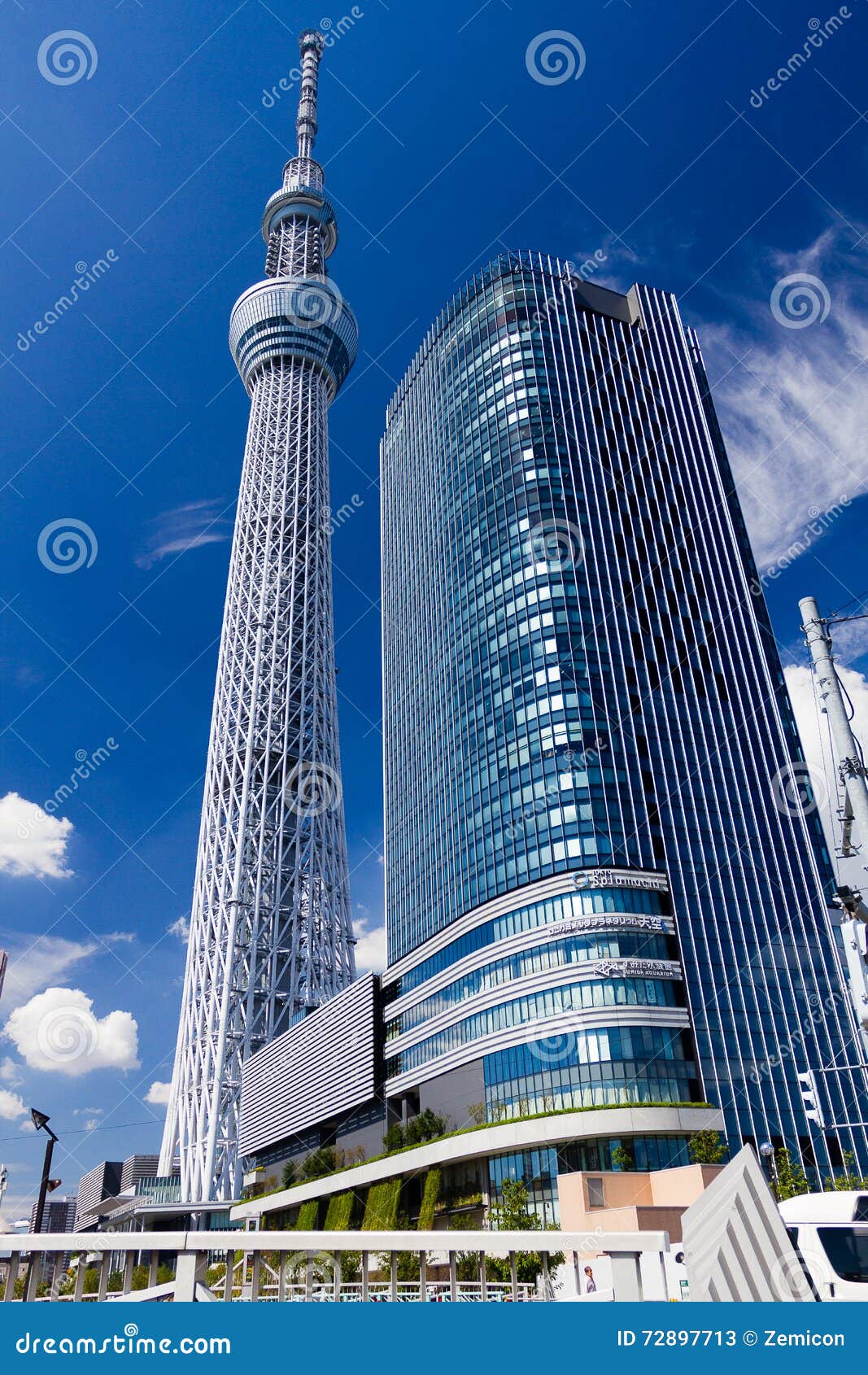 Tokyo Skytree Tower In Tokyo, Japan. The TV Tower Is The 2nd Tallest ...