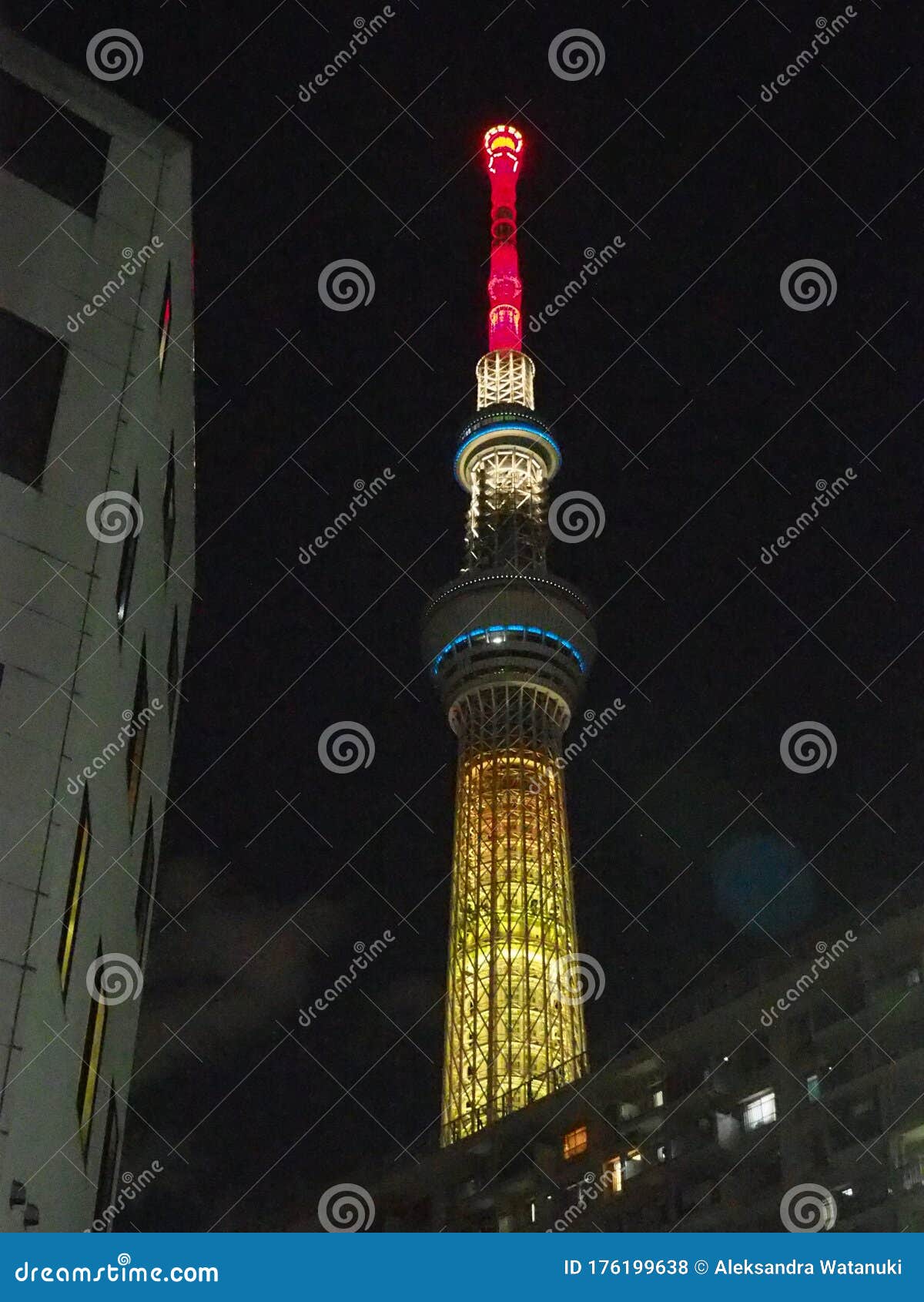 Tokyo SkyTree - Special Lightning Editorial Stock Photo - Image of ...