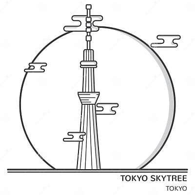 Tokyo Skytree. Vector Illustration Decorative Design Editorial Image ...