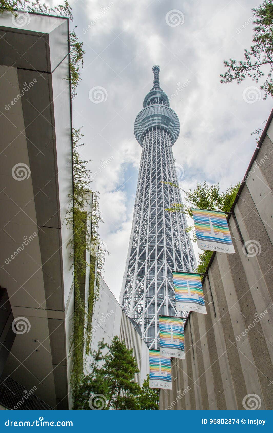 Tokyo Skytree from the View in Downtown Editorial Stock Image - Image ...