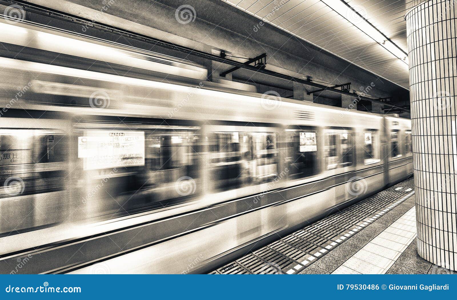 Tokyo Subway. Fast Moving Train Editorial Photo - Image of railway ...