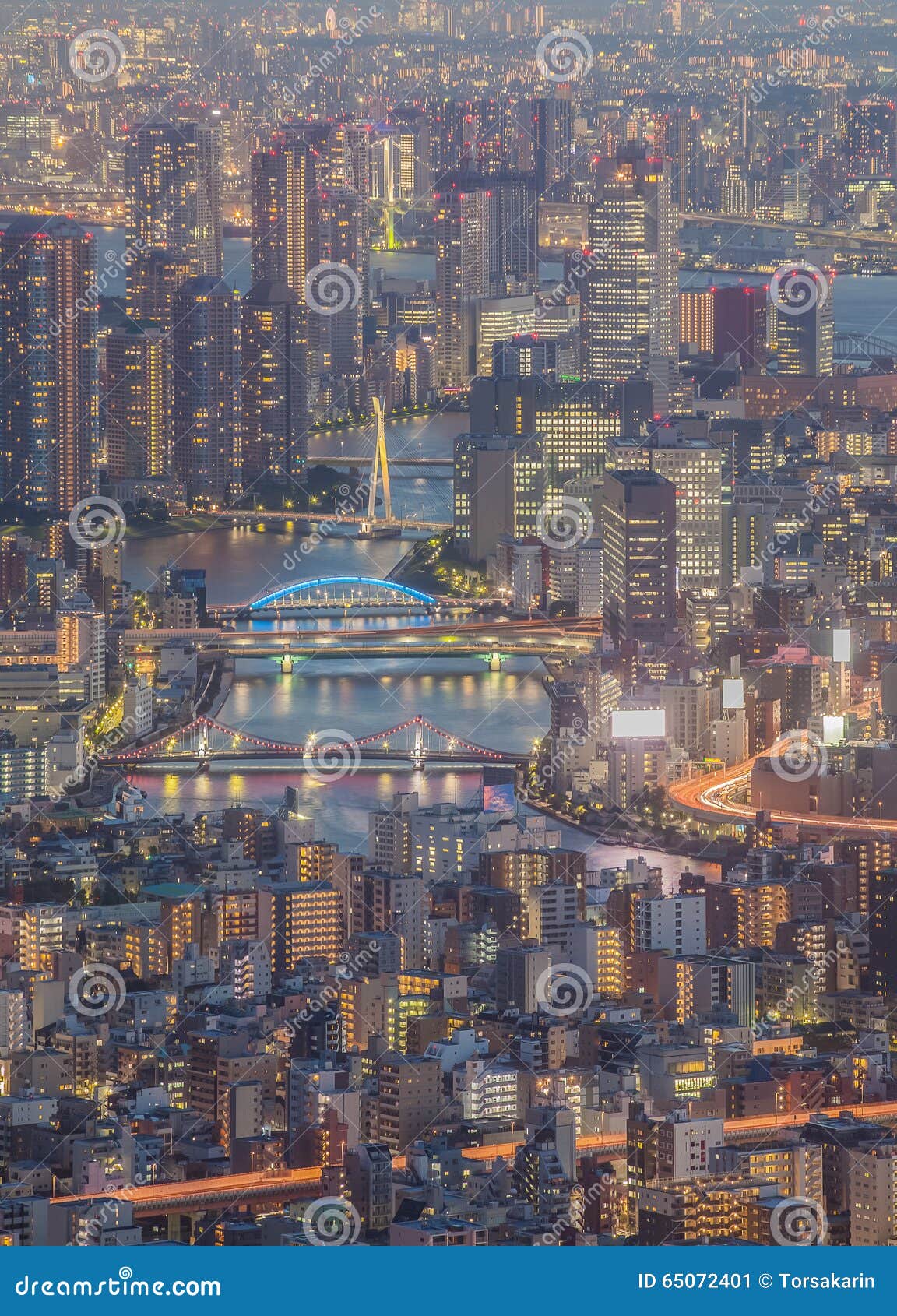 Tokyo Sumida River and High Building Stock Image - Image of downtown ...