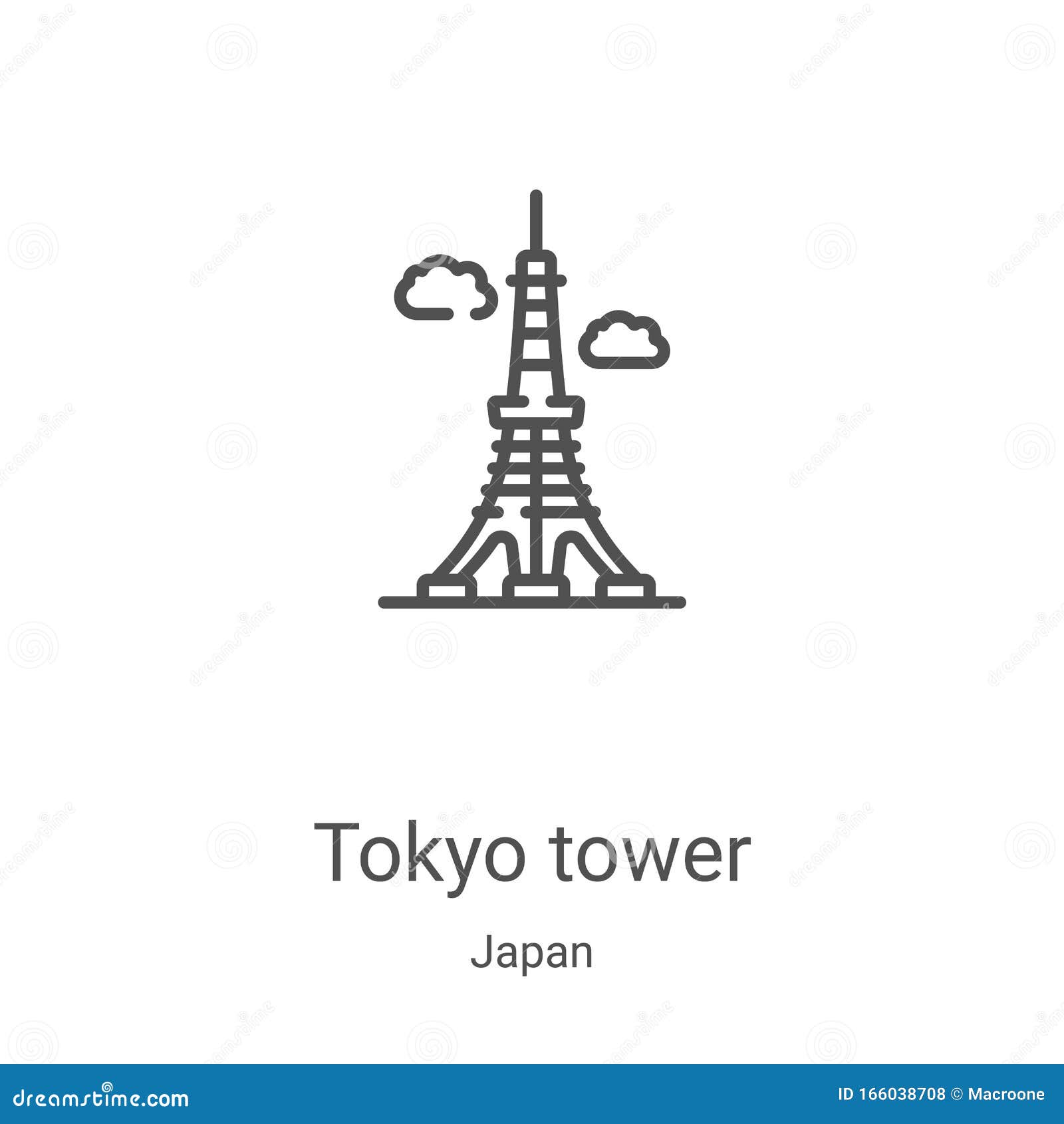 Tokyo Tower Icon Vector from Japan Collection. Thin Line Tokyo Tower ...