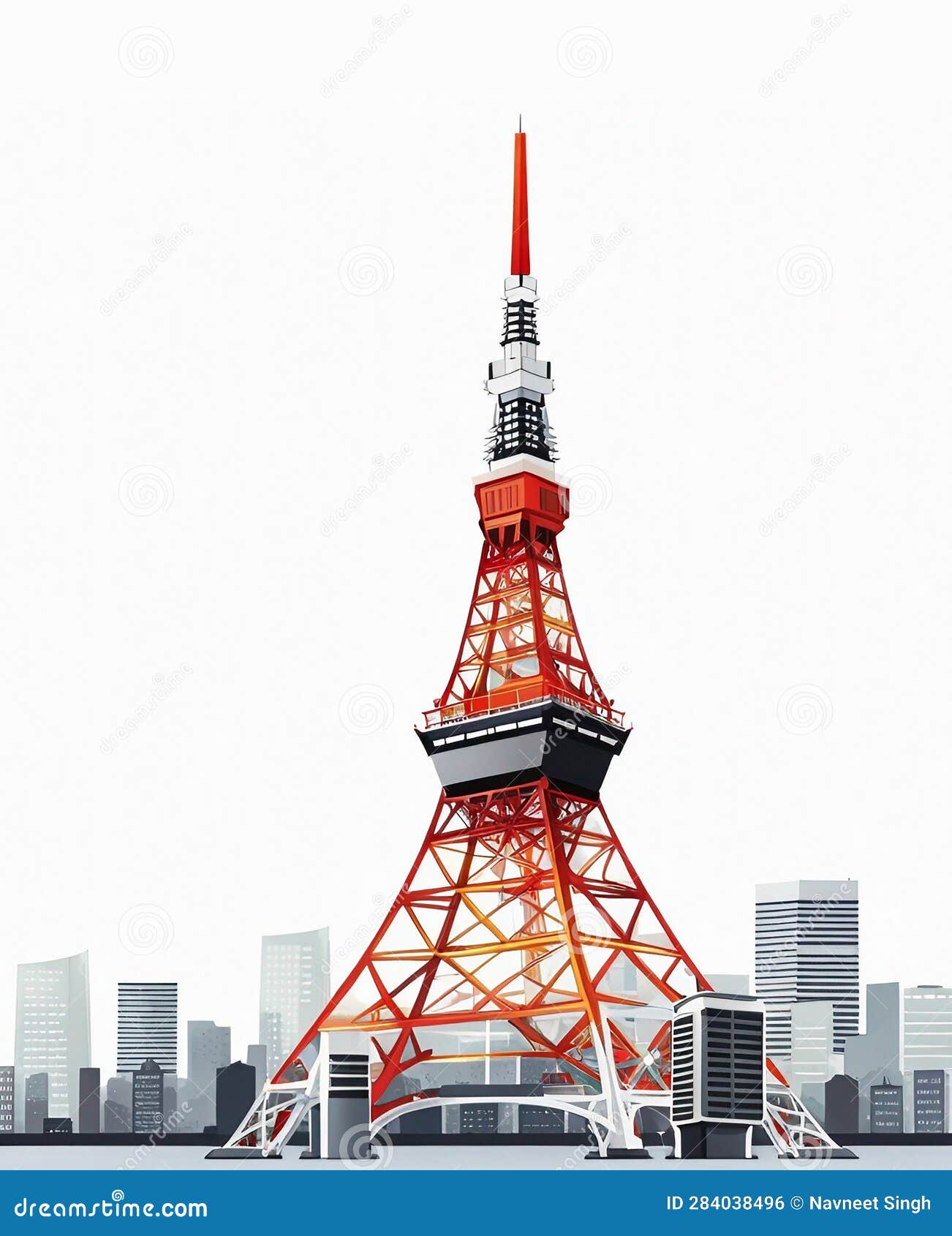 Tokyo tower illustration stock illustration. Illustration of tourism ...