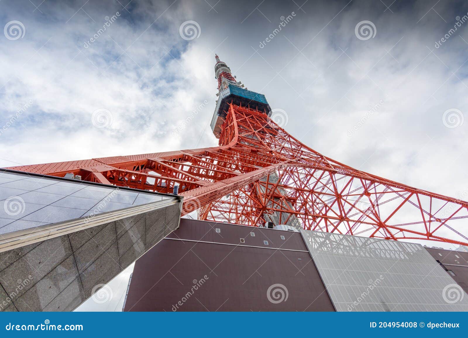 Tokyo Tower in Tokyo Side View Stock Photo - Image of famous, high ...