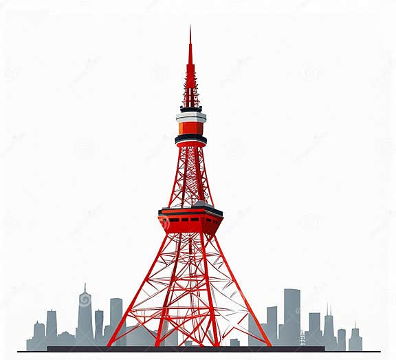 Tokyo tower illustration stock illustration. Illustration of japan ...