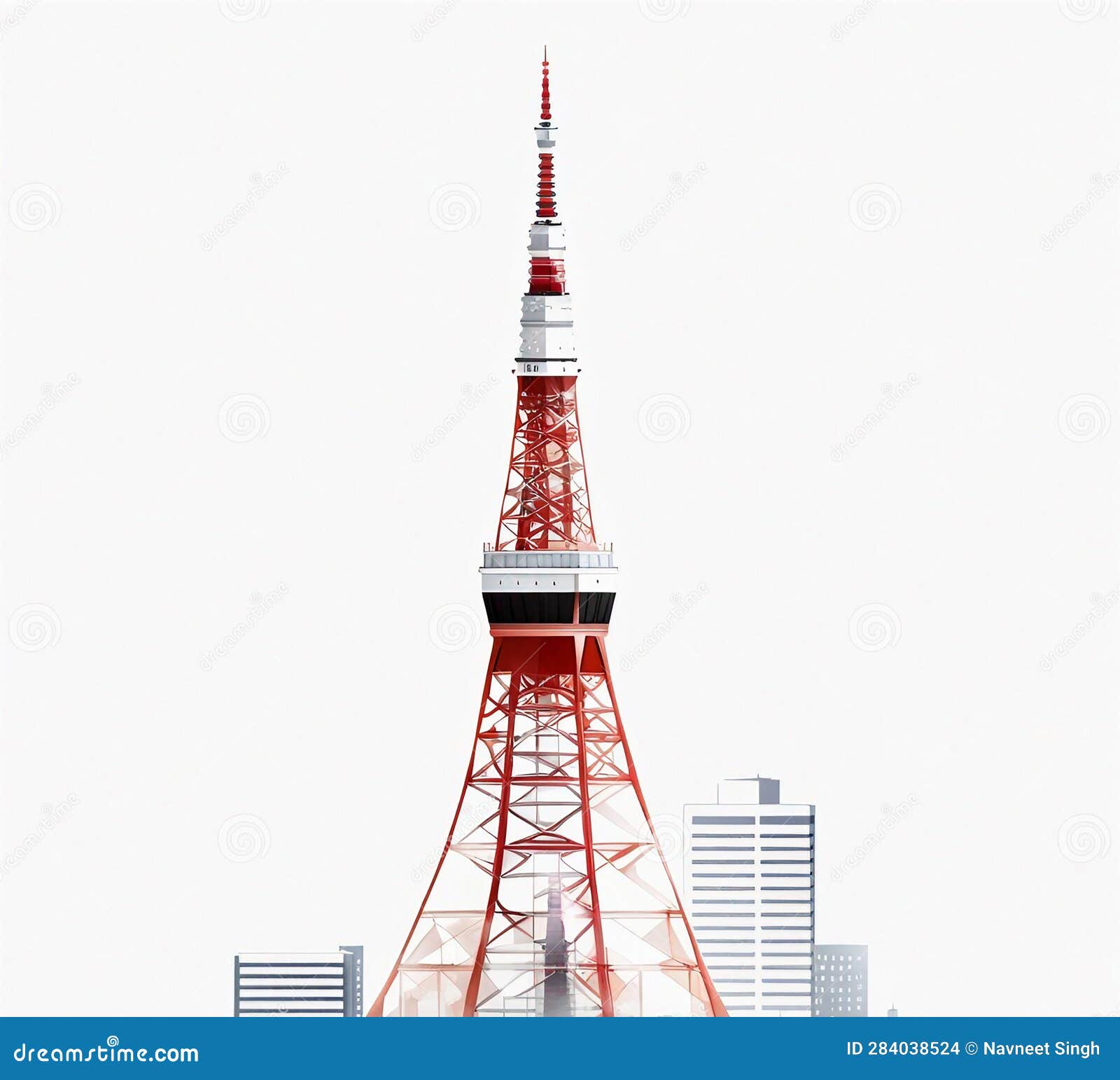 Tokyo tower illustration stock illustration. Illustration of guide ...