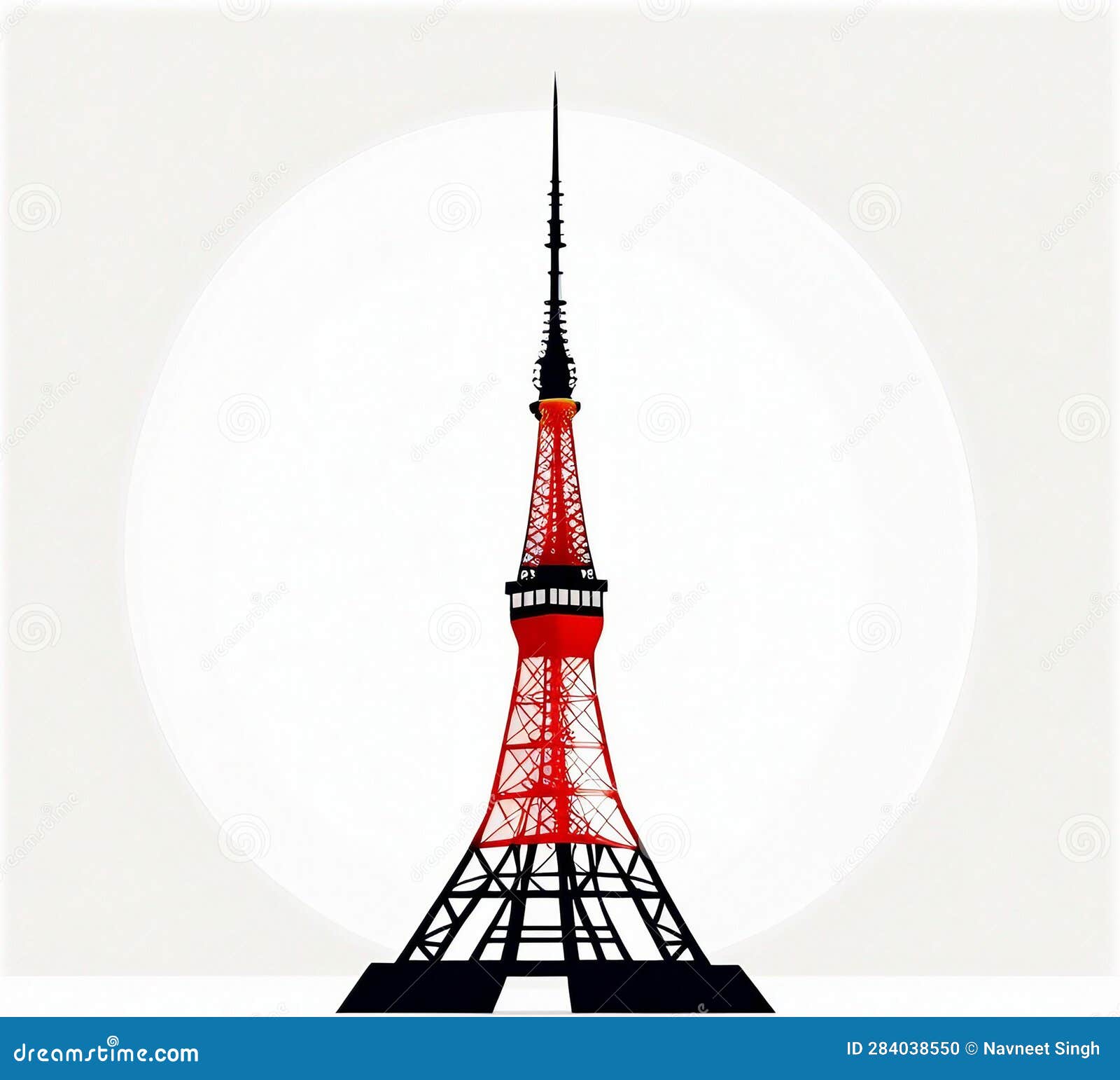 Tokyo tower illustration stock illustration. Illustration of draw ...