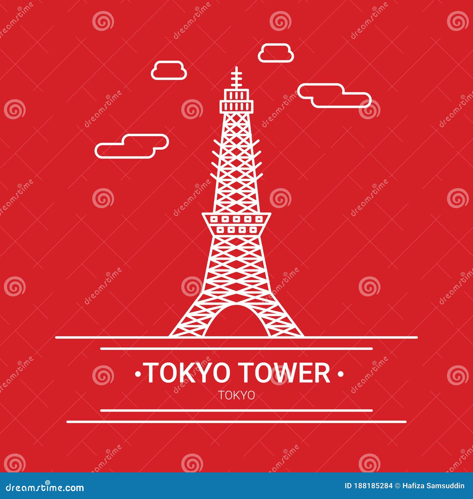 Tokyo Tower. Vector Illustration Decorative Design Editorial Stock ...