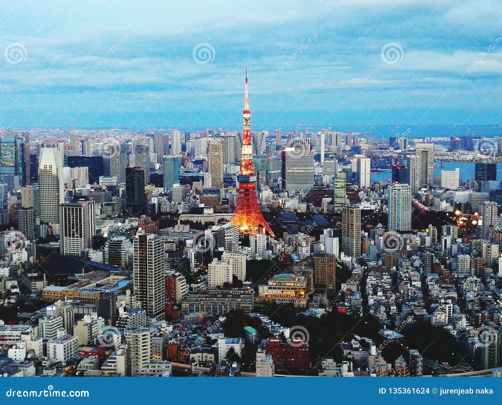 Tokyo tower stock photo. Image of tokyo, tower, view - 135361624