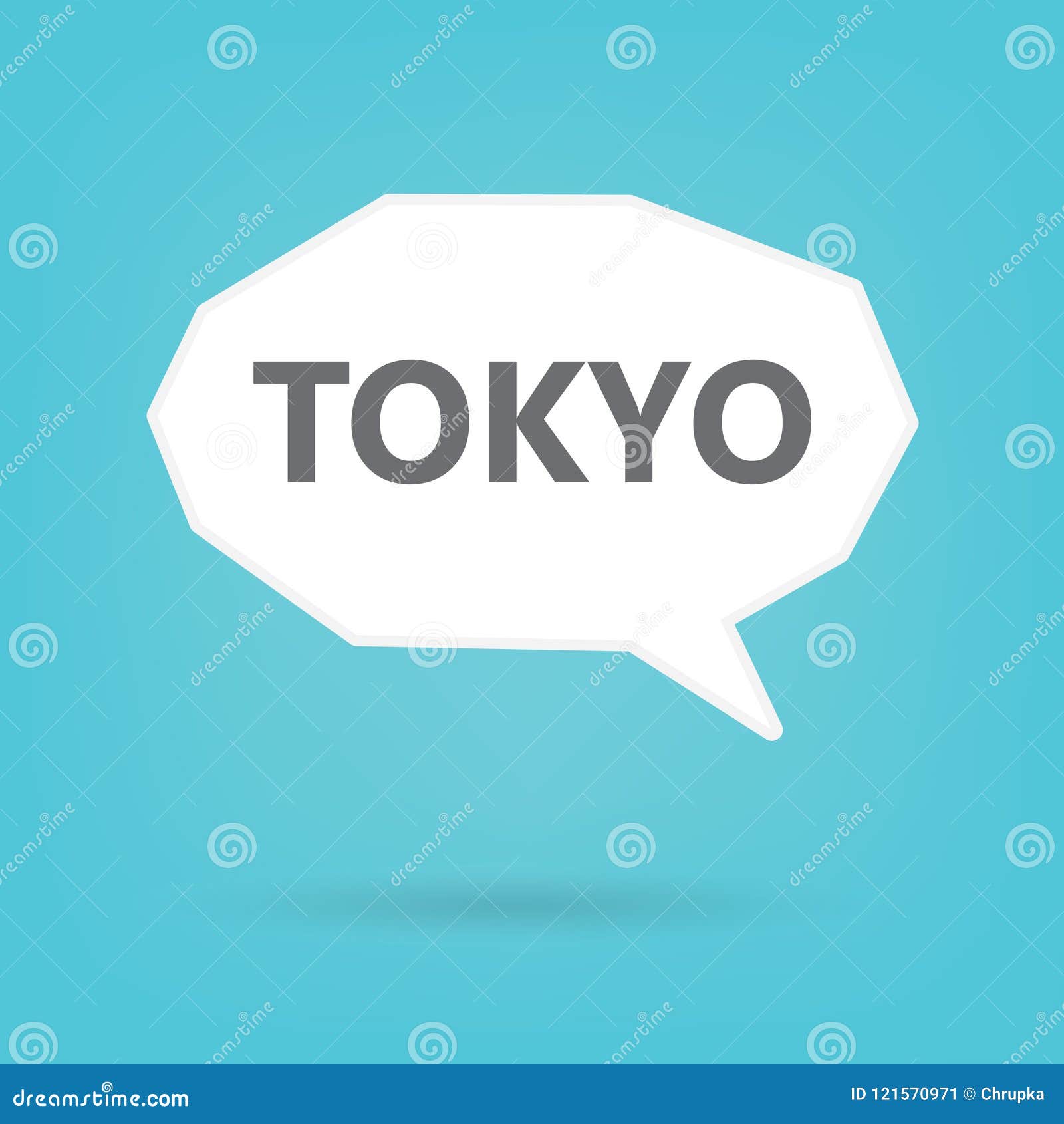 Tokyo Word on Speech Bubble Stock Vector - Illustration of direction ...