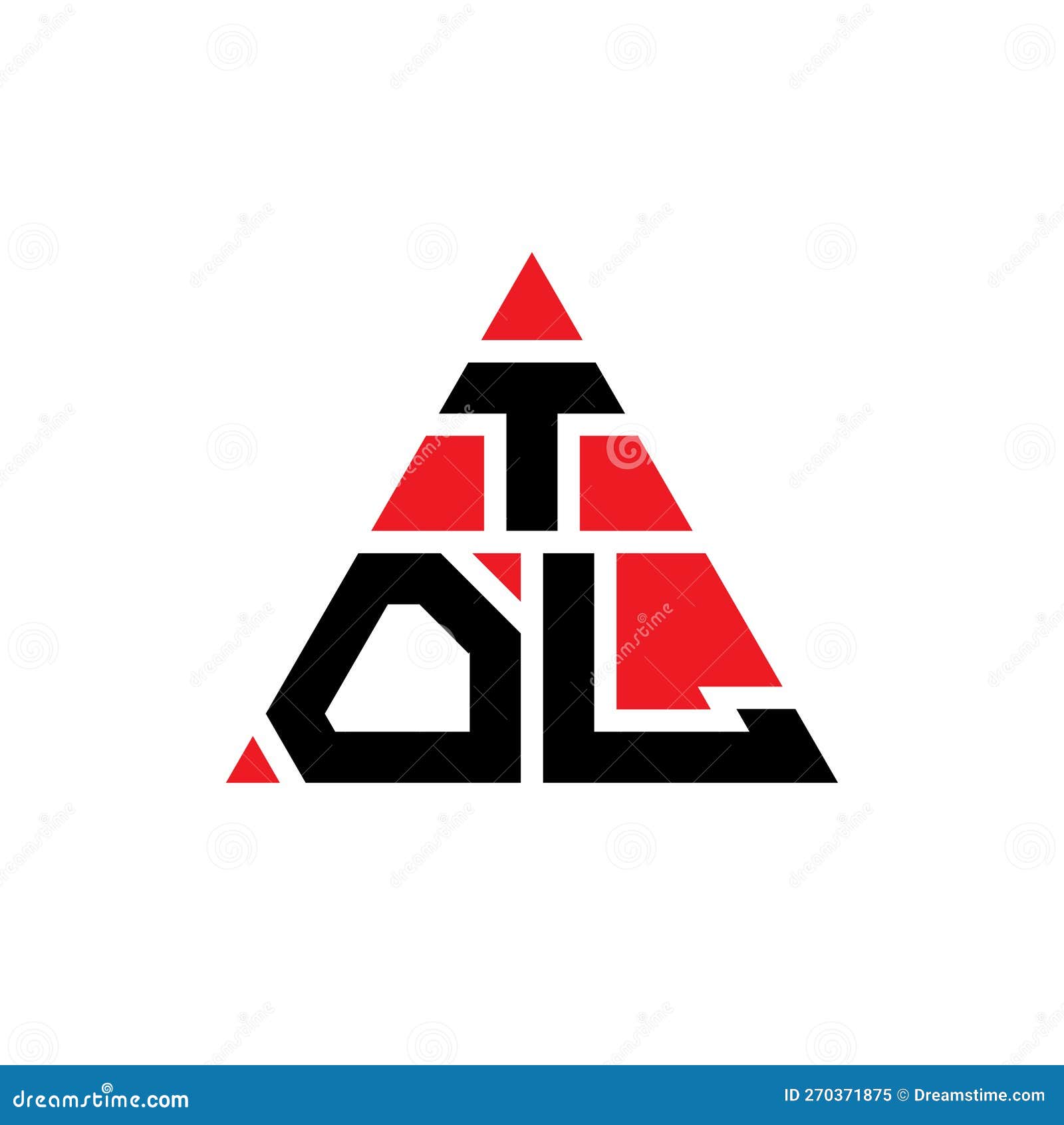 TOL Triangle Letter Logo Design with Triangle Shape. TOL Triangle Logo ...