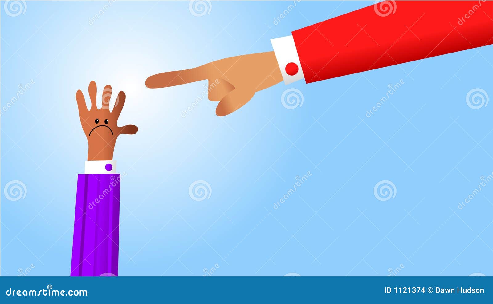 Told off stock illustration. Illustration of limbs, reprimand - 1121374