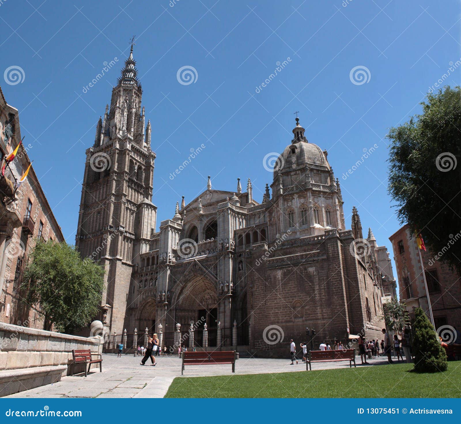 Toledo Cathedral stock image. Image of gothic, panoramic - 13075451