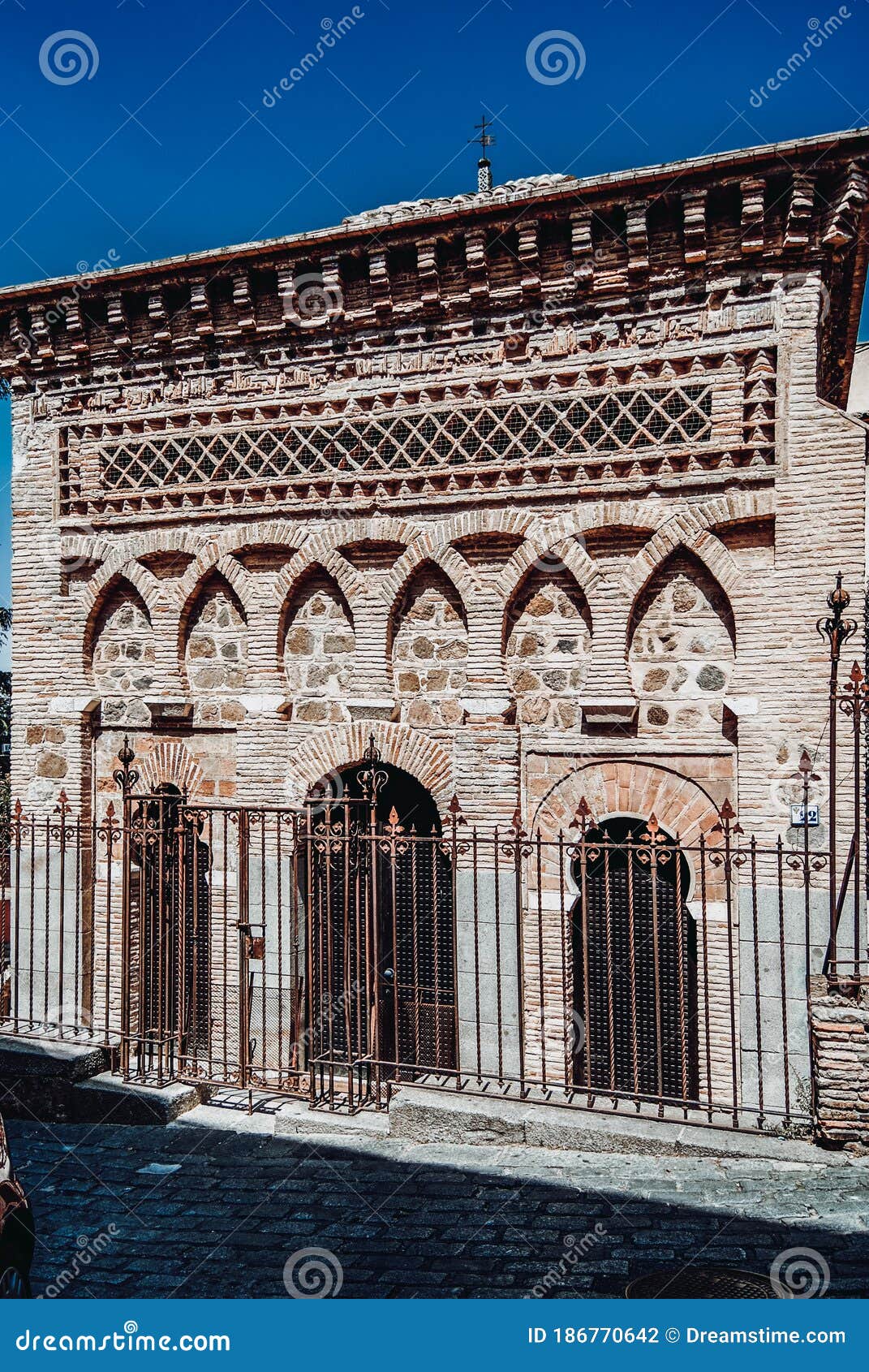 Toledo Mosque of Christ of the Light Stock Photo - Image of religion ...