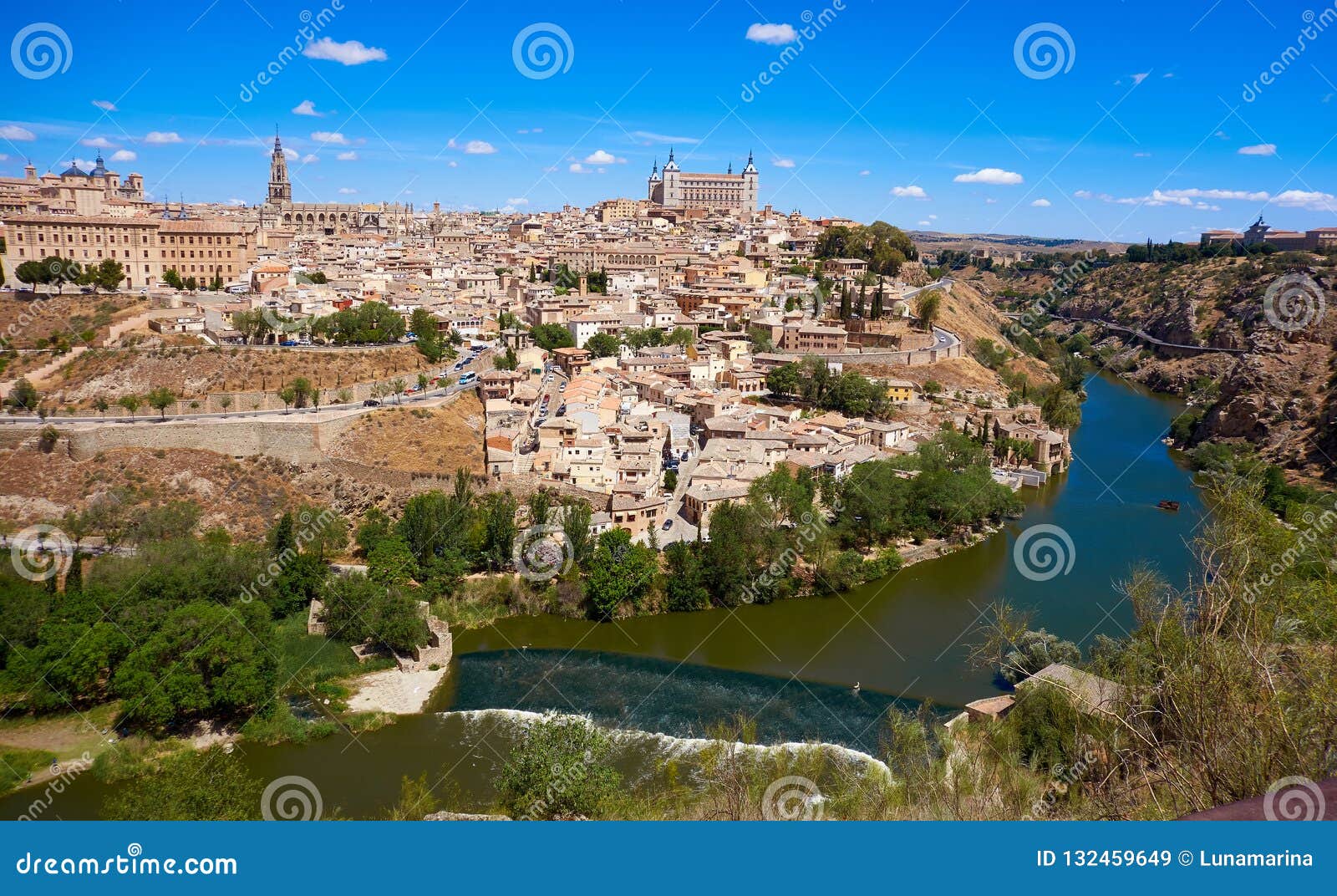 Toledo Skyline in Castile La Mancha Spain Stock Image - Image of ...