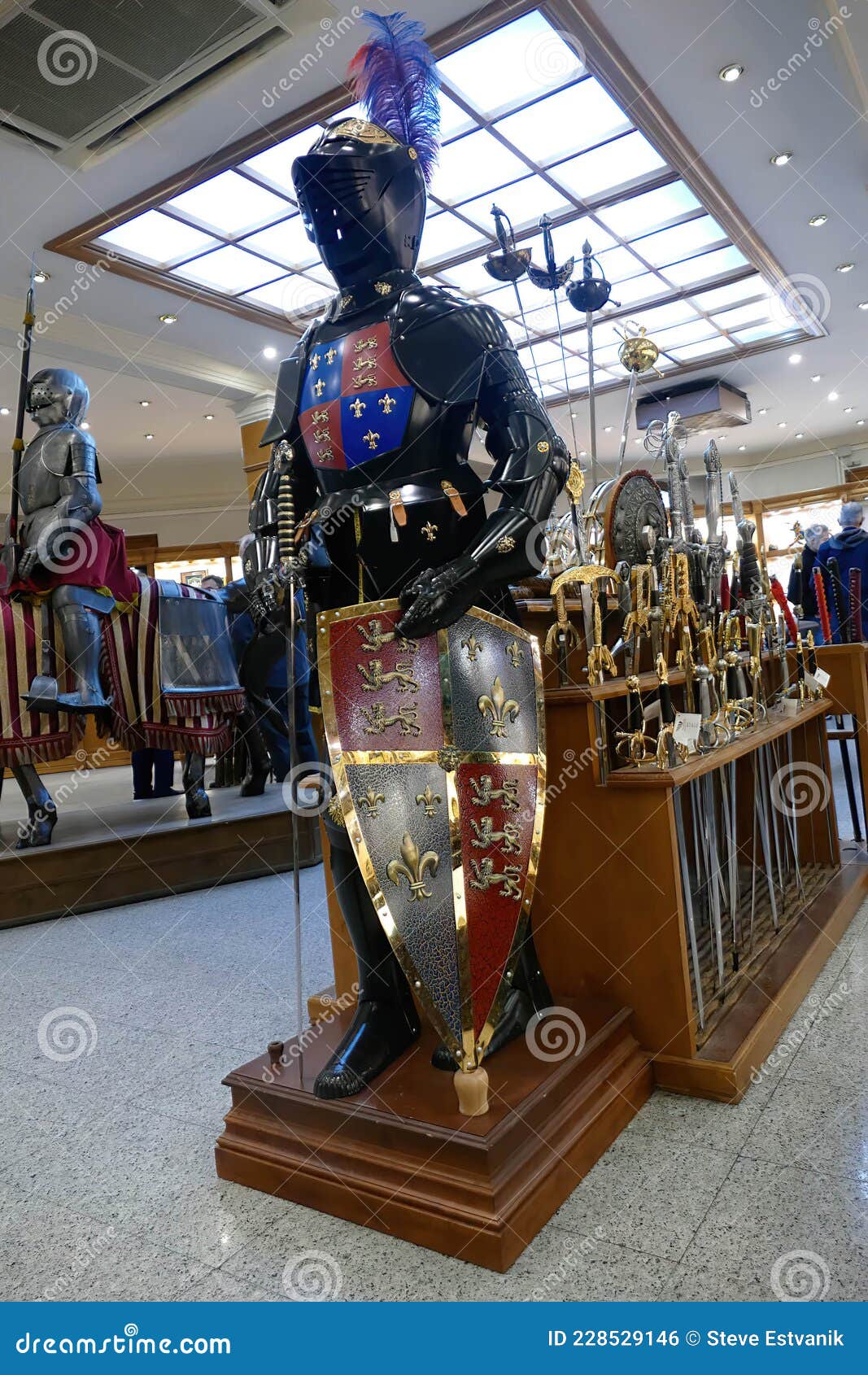 Medieval Knight in Armor, Holding a Broadsword Editorial Photo - Image ...