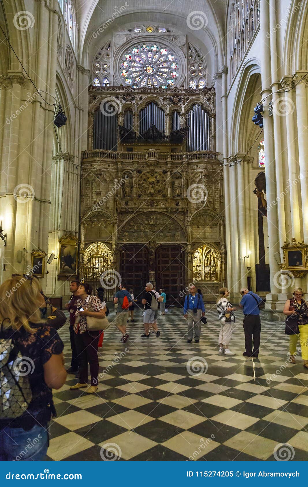 Interior of the Cathedral of Toledo Editorial Image - Image of ...