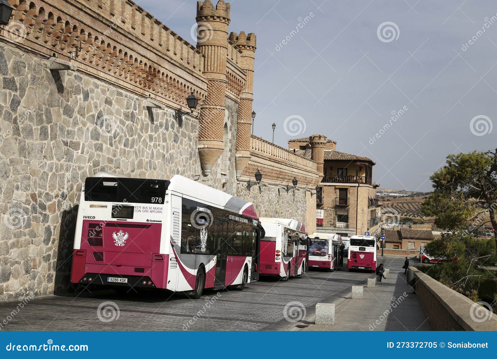 Public Bus Service in the Old Town of Toledo Editorial Image - Image of ...