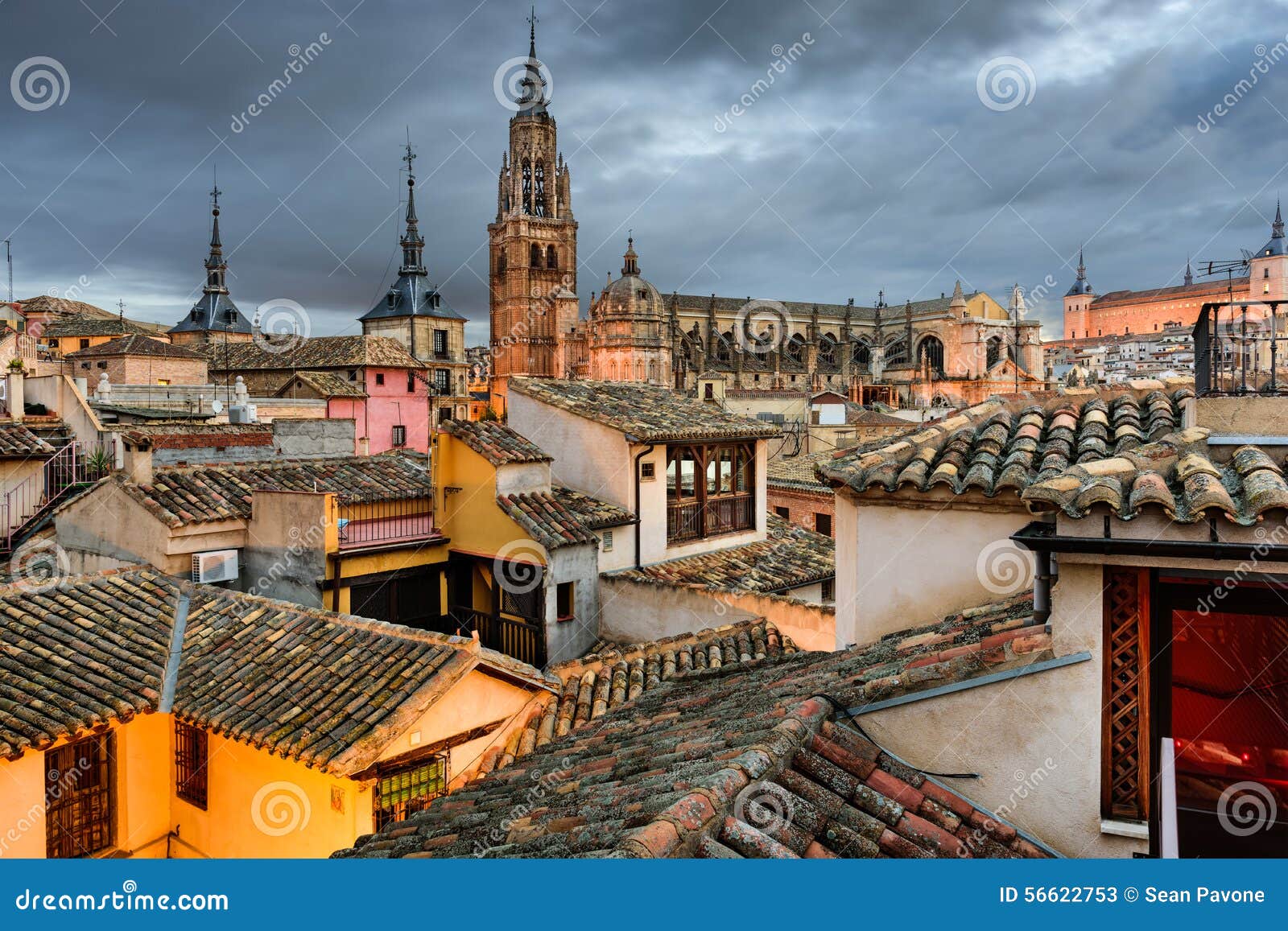 Toledo Spain Rooftop View stock image. Image of cityscape - 56622753