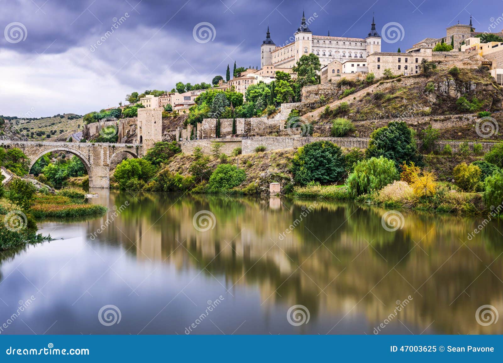 Toledo, Spain on the Tagus River Stock Image - Image of historical ...