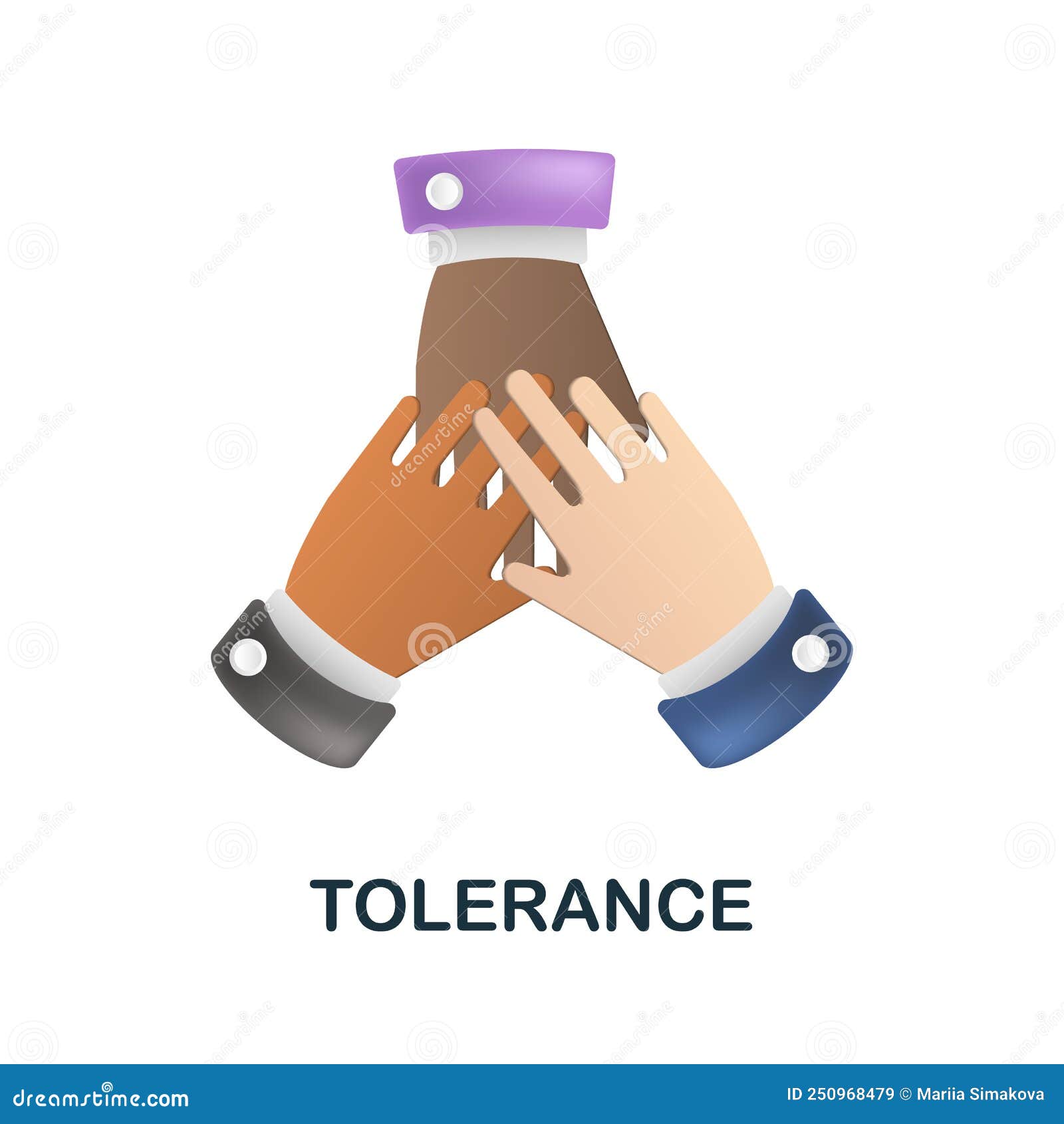 Tolerance Icon in 3d. Colored Illustration from Core Values Collection ...