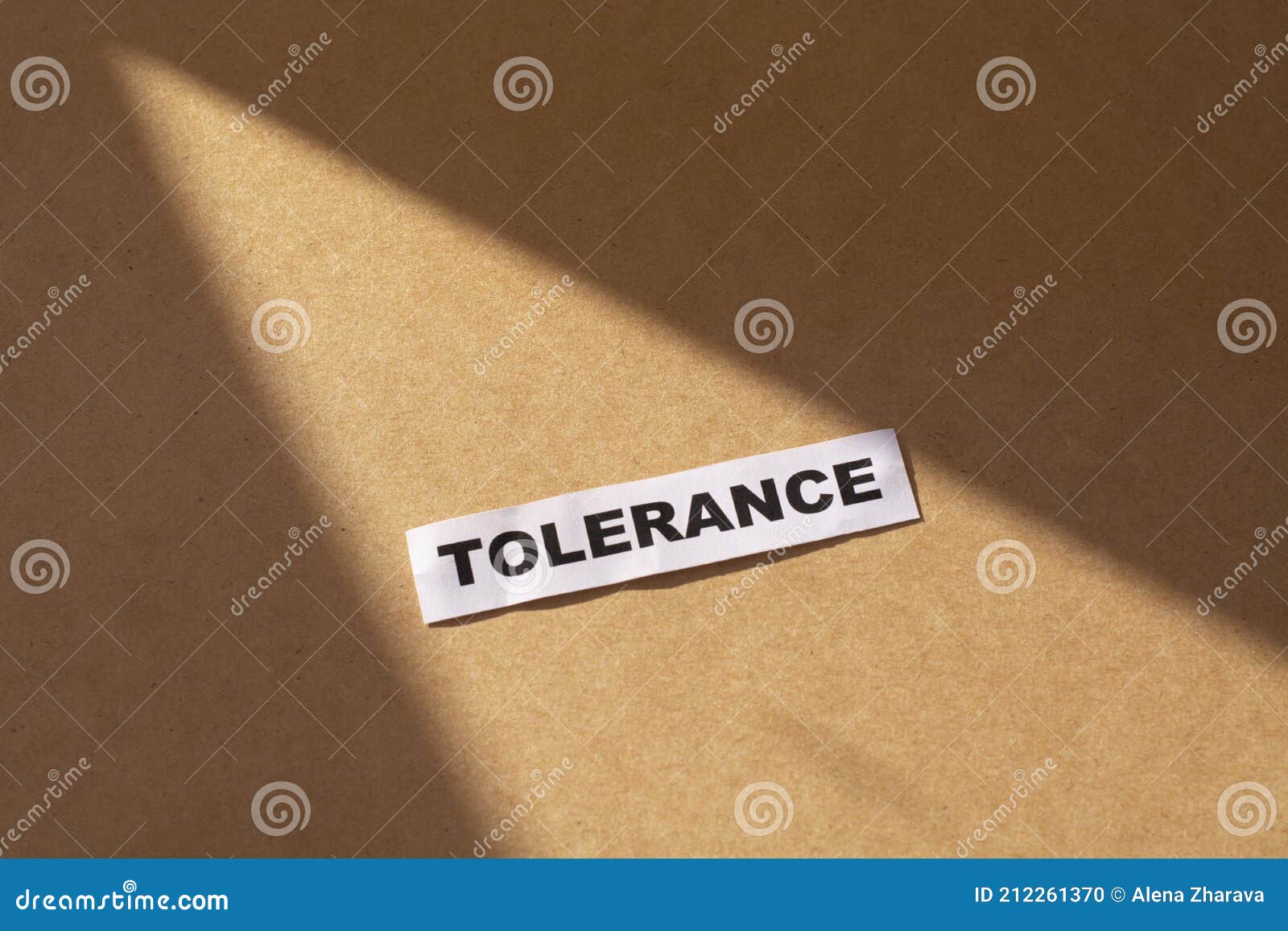 Tolerance Text on Craft Paper. Equality, Diversity and Tolerance Social ...