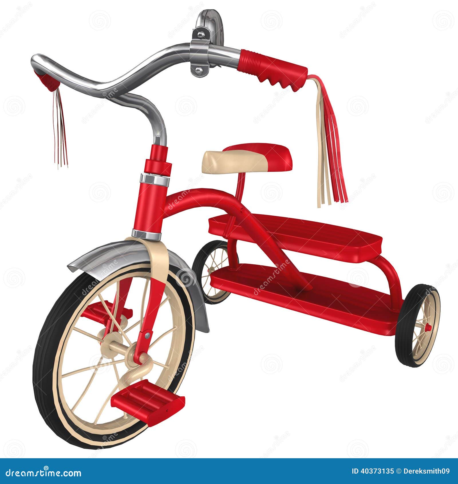 Tolkning 3d Av En Retro Trehjuling Stock Illustrationer - Illustration ...