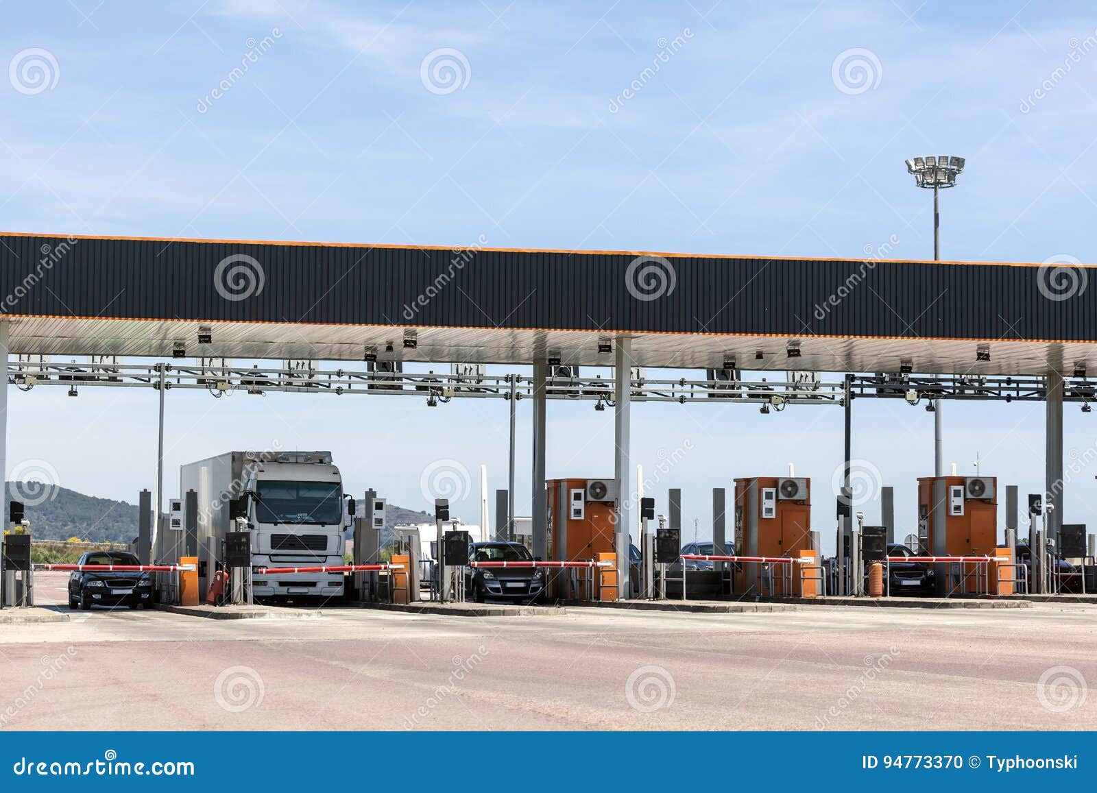 Toll gate on the highway stock photo. Image of european - 94773370