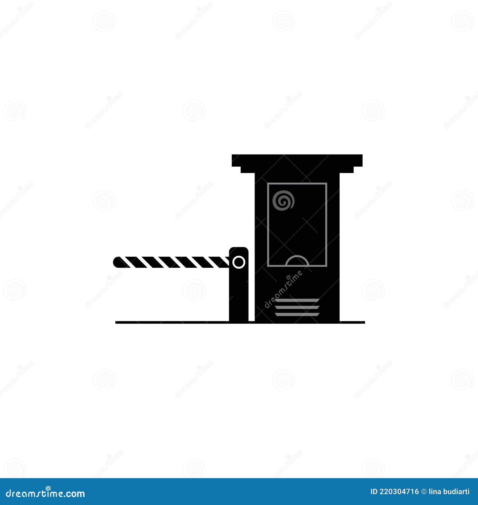 Toll gate icon stock vector. Illustration of closed - 220304716