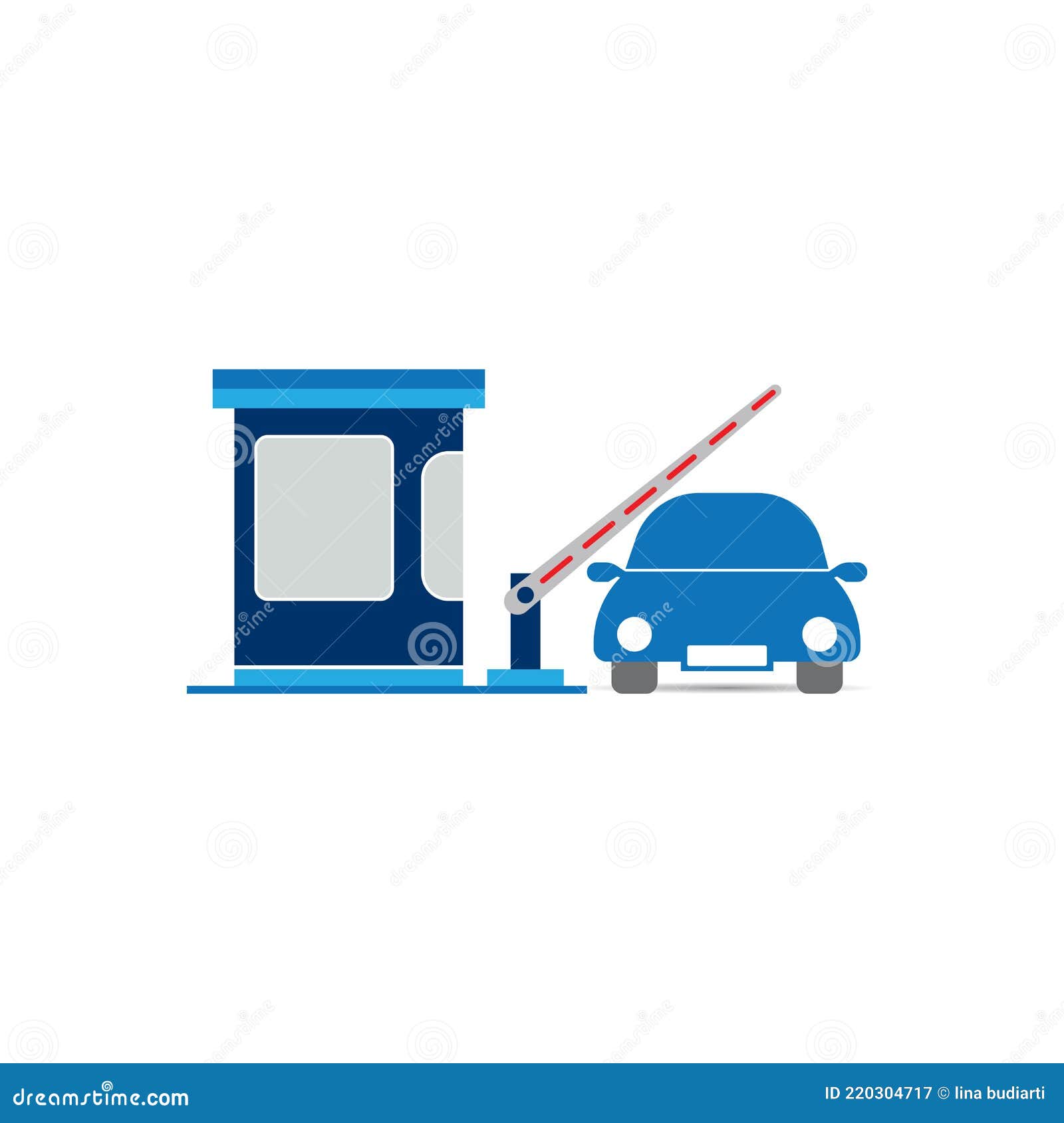 Toll gate icon stock vector. Illustration of outline - 220304717