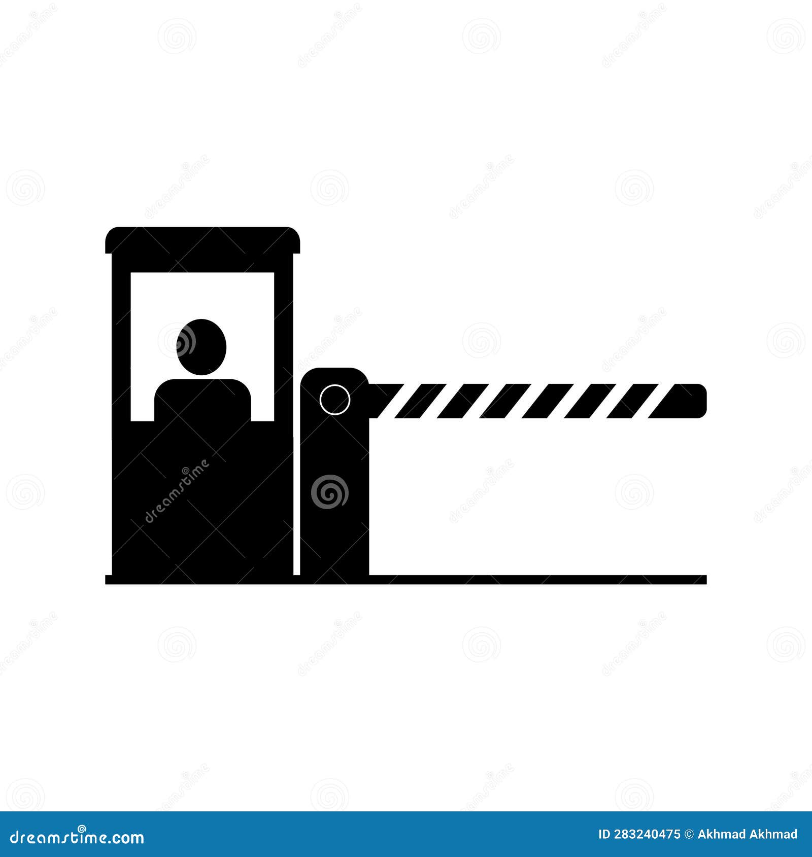 Toll gate icon stock vector. Illustration of black, object - 283240475
