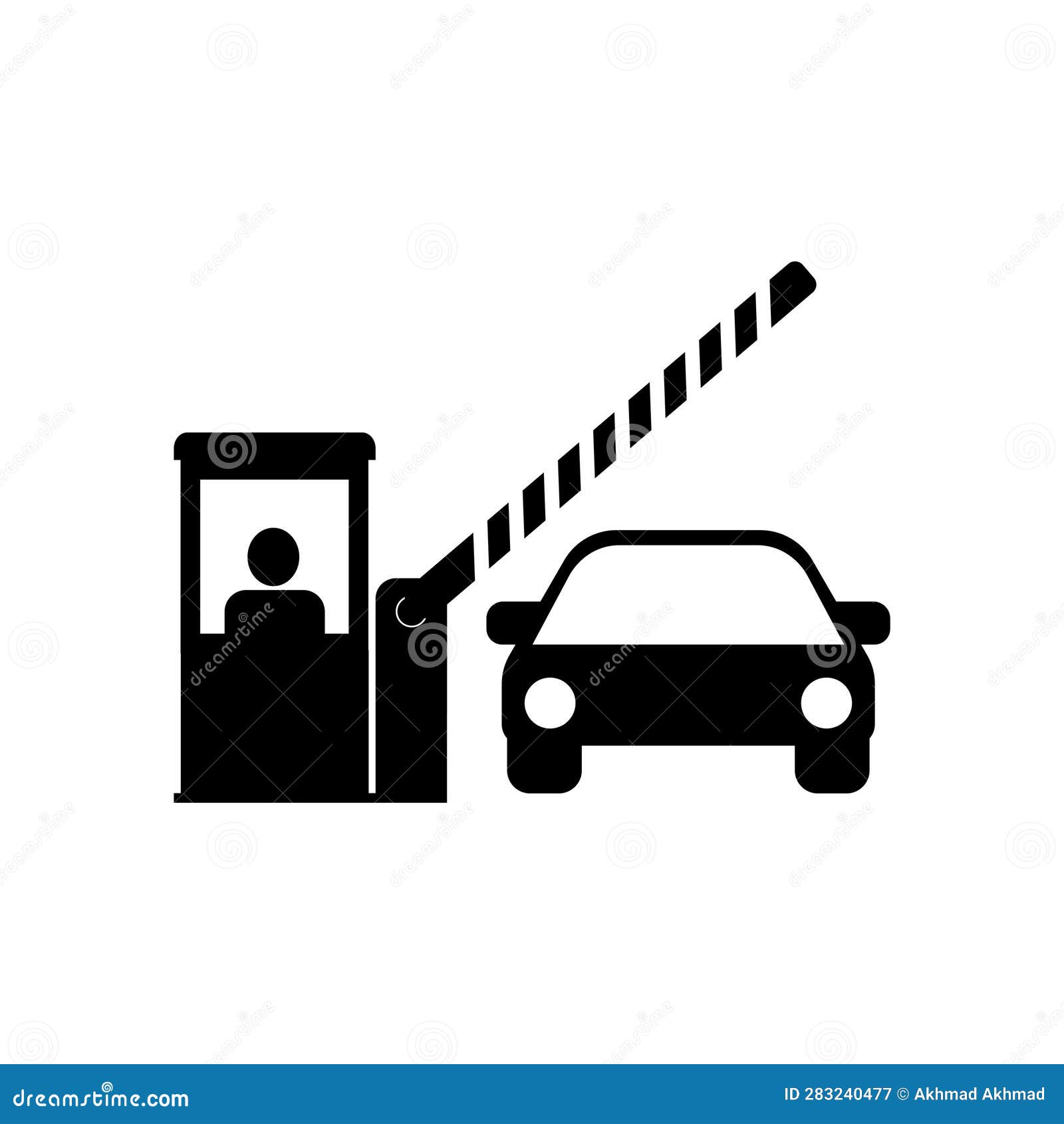 Toll gate icon stock vector. Illustration of warning - 283240477