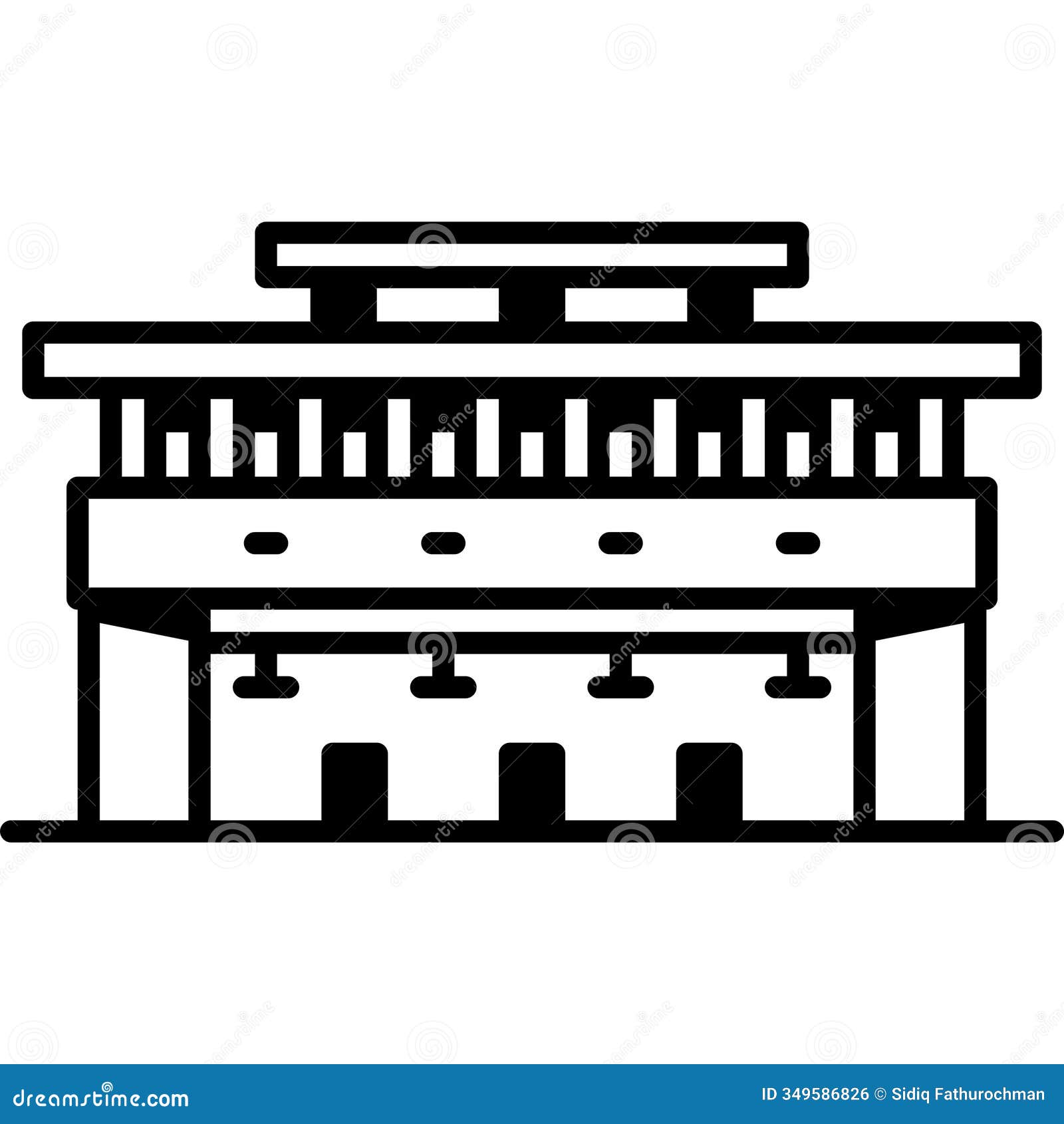 Toll Gate Vector Illustration | CartoonDealer.com #349586826