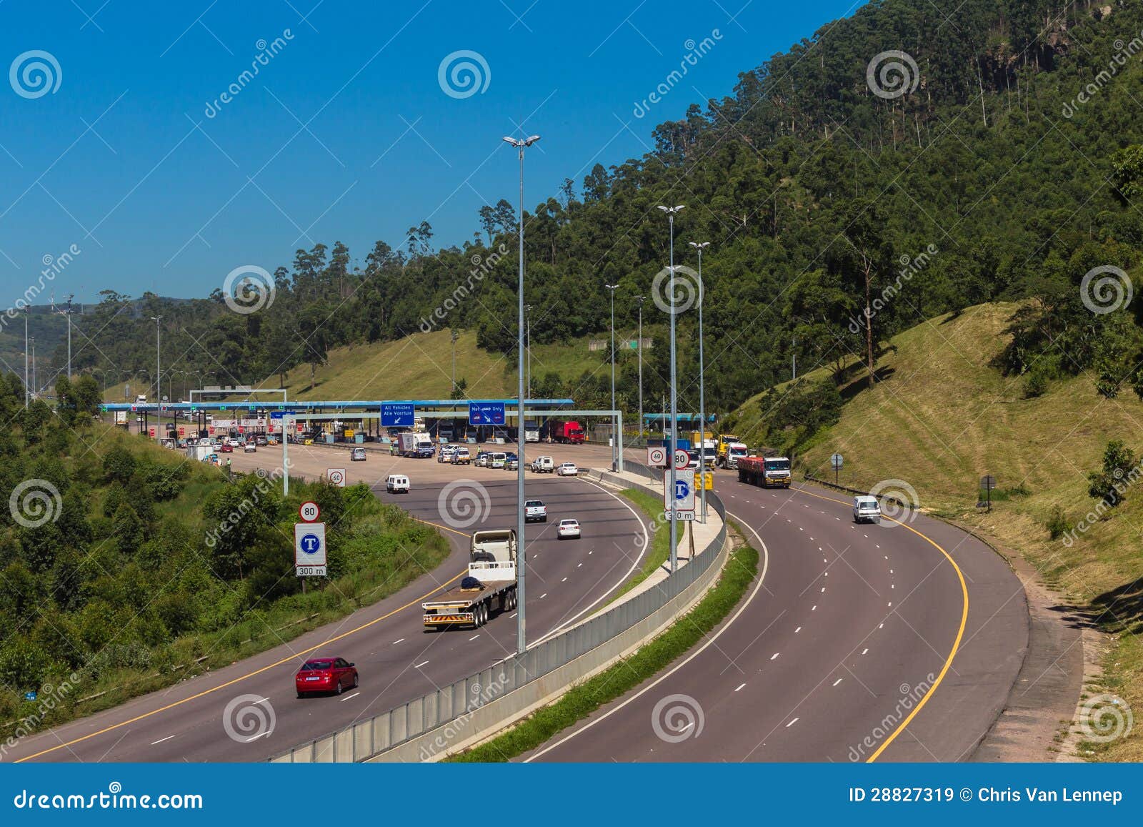 Toll Gates Highway stock image. Image of hillside, gates - 28827319