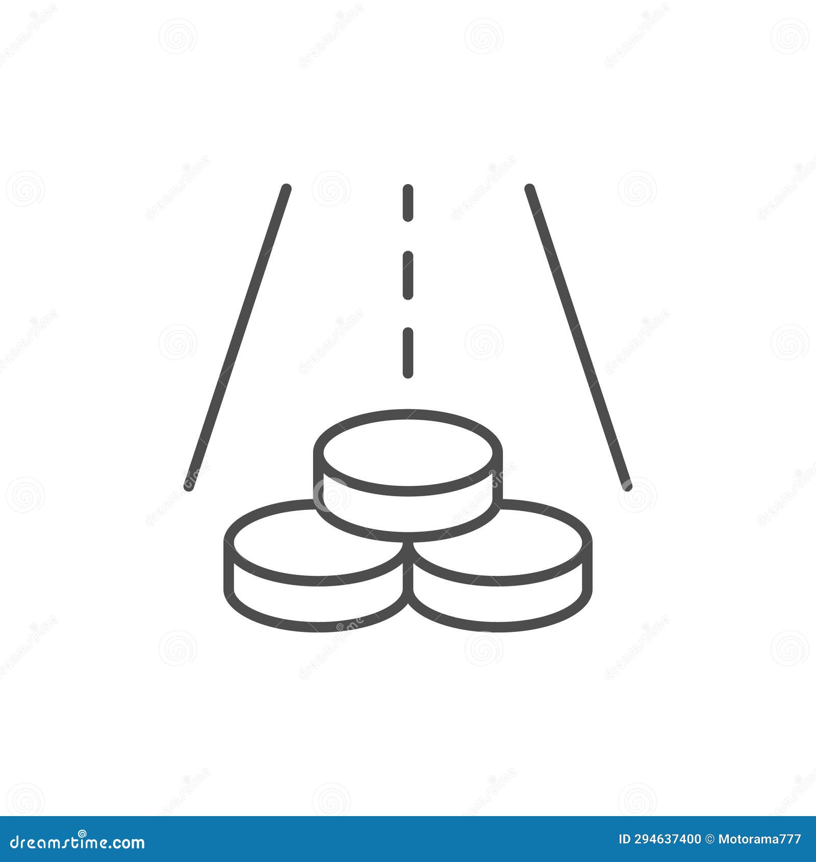 Toll Payment Line Outline Icon Stock Illustration - Illustration of ...