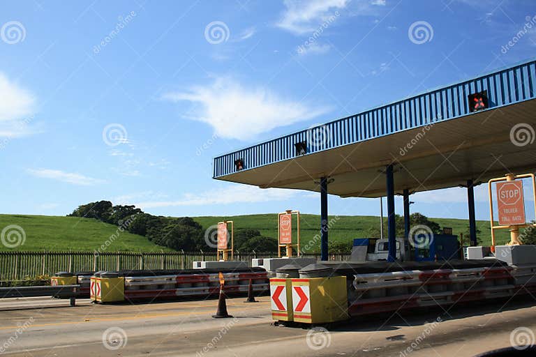 Toll plaza stock image. Image of cars, asphalt, green - 4406765