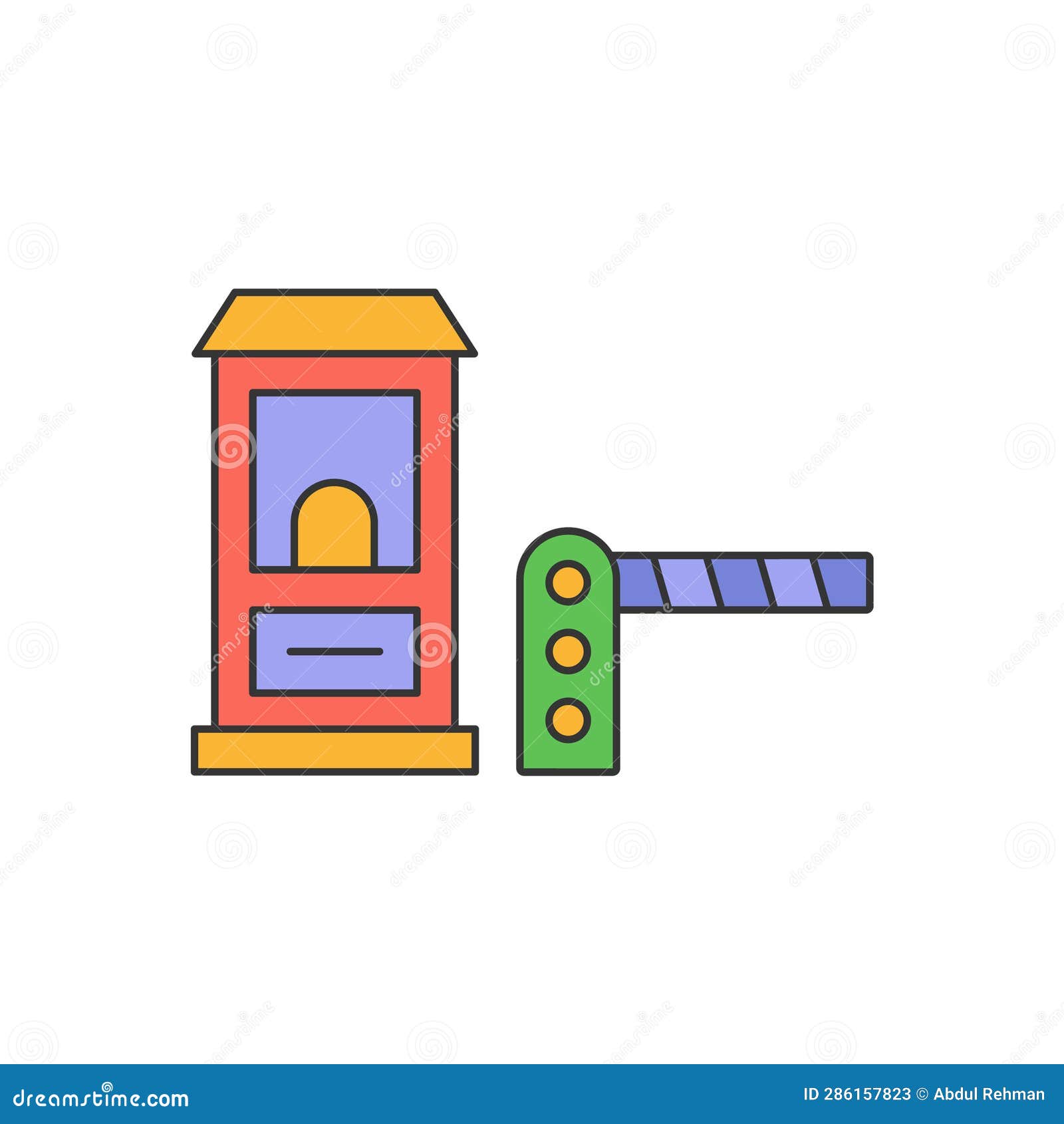 Toll Plaza Vector Icon Which Can Easily Modify or Edit. Stock Vector ...